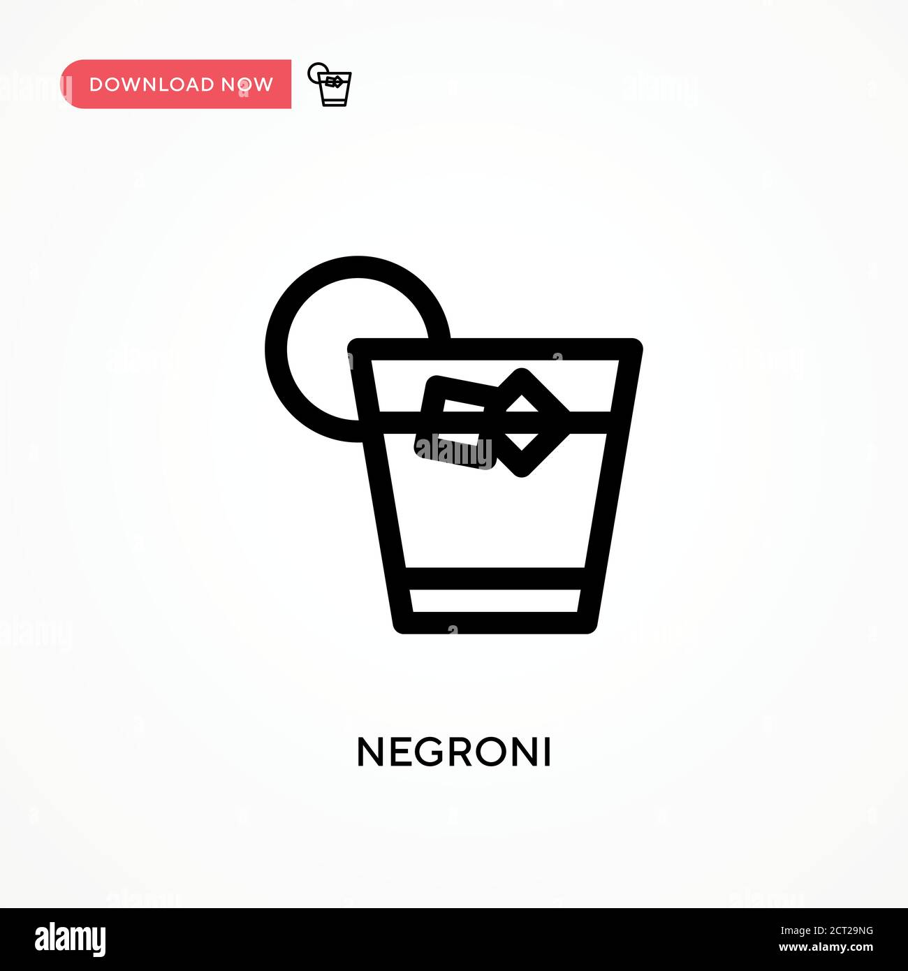 Negroni Simple vector icon. Modern, simple flat vector illustration for ...