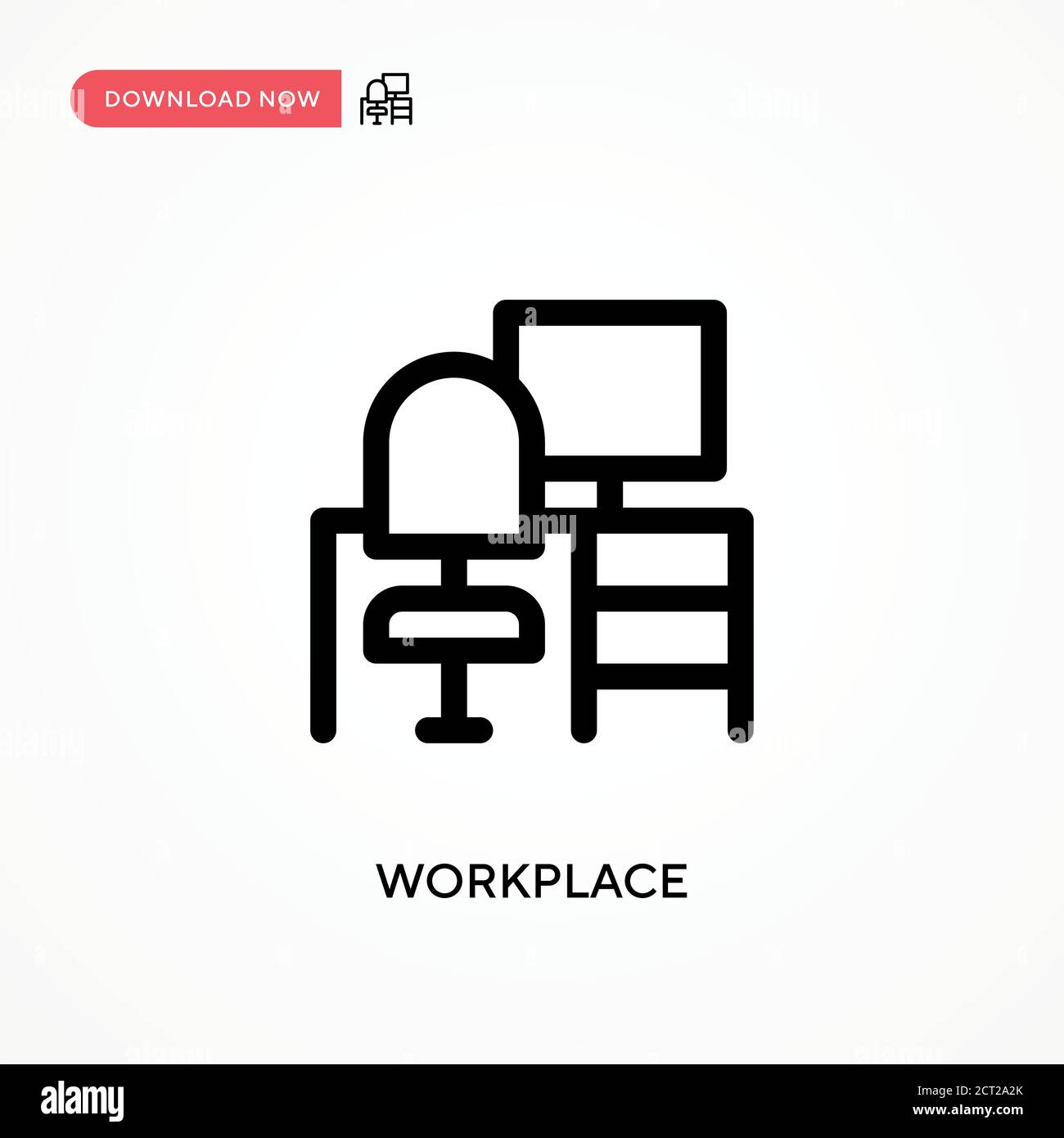 Workplace Simple vector icon. Modern, simple flat vector illustration ...