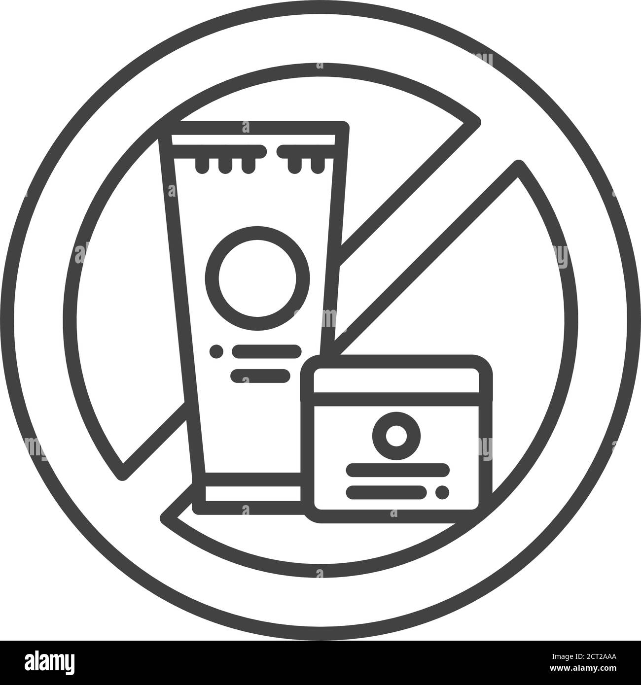 Cosmetics allergy line black icon. Allergic reaction to product ...