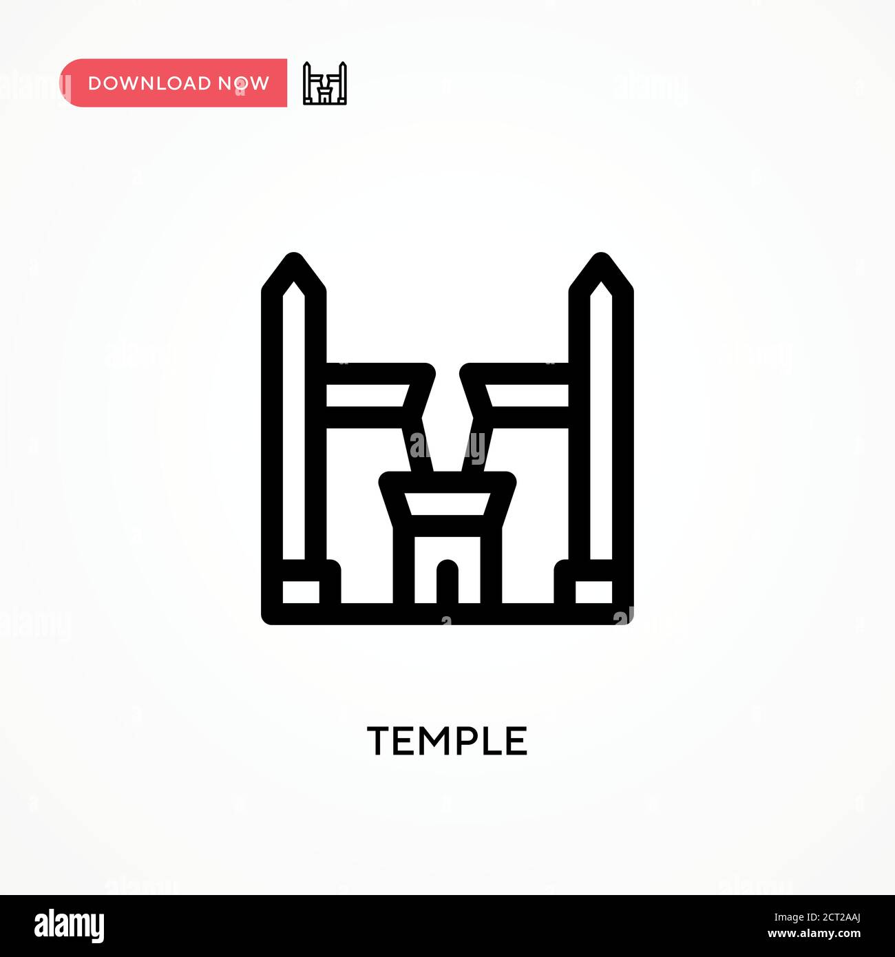 Temple Simple vector icon. Modern, simple flat vector illustration for ...