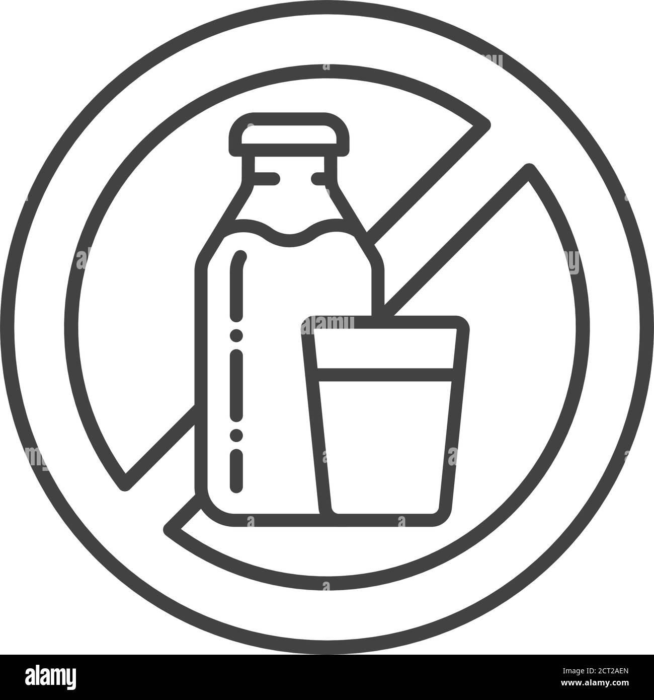 Lactose free line color icon. Allergenic ingredient. Food intolerance ...