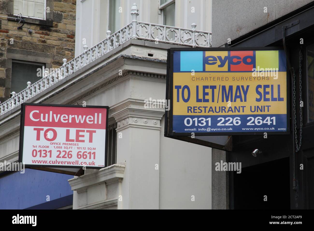 Commercial to let signs hi-res stock photography and images - Alamy