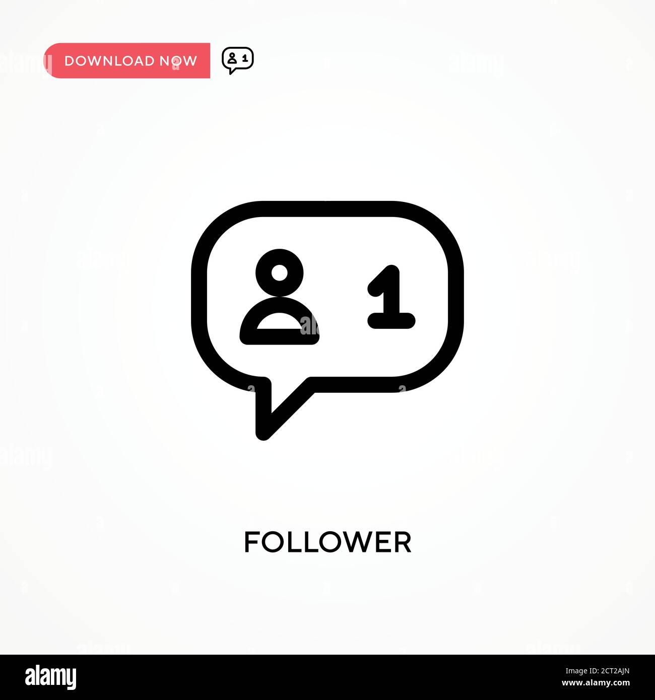 Follower Simple vector icon. Modern, simple flat vector illustration ...