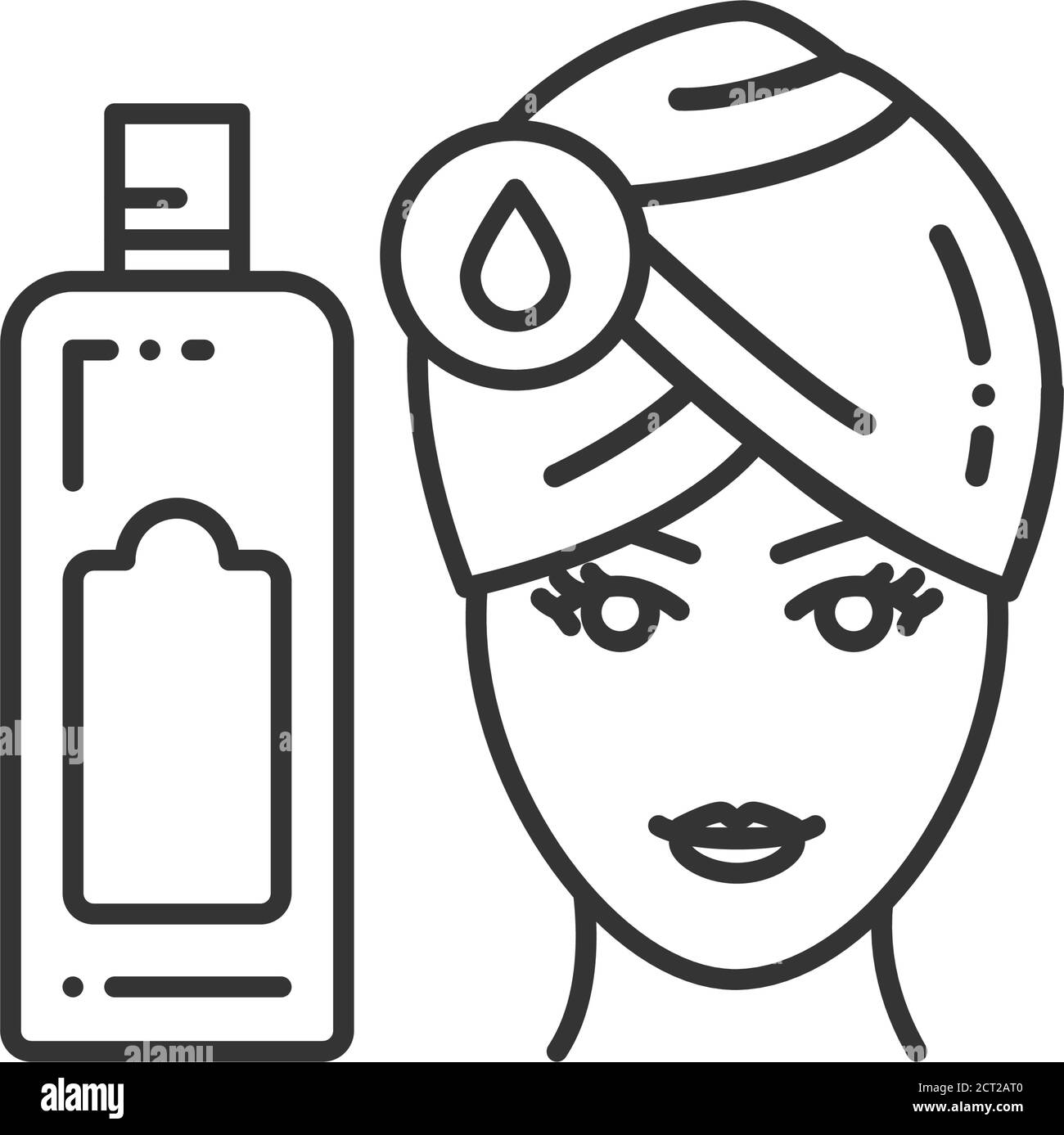 Washing head black line icon. Hairdresser service. SPA, Beauty salon ...