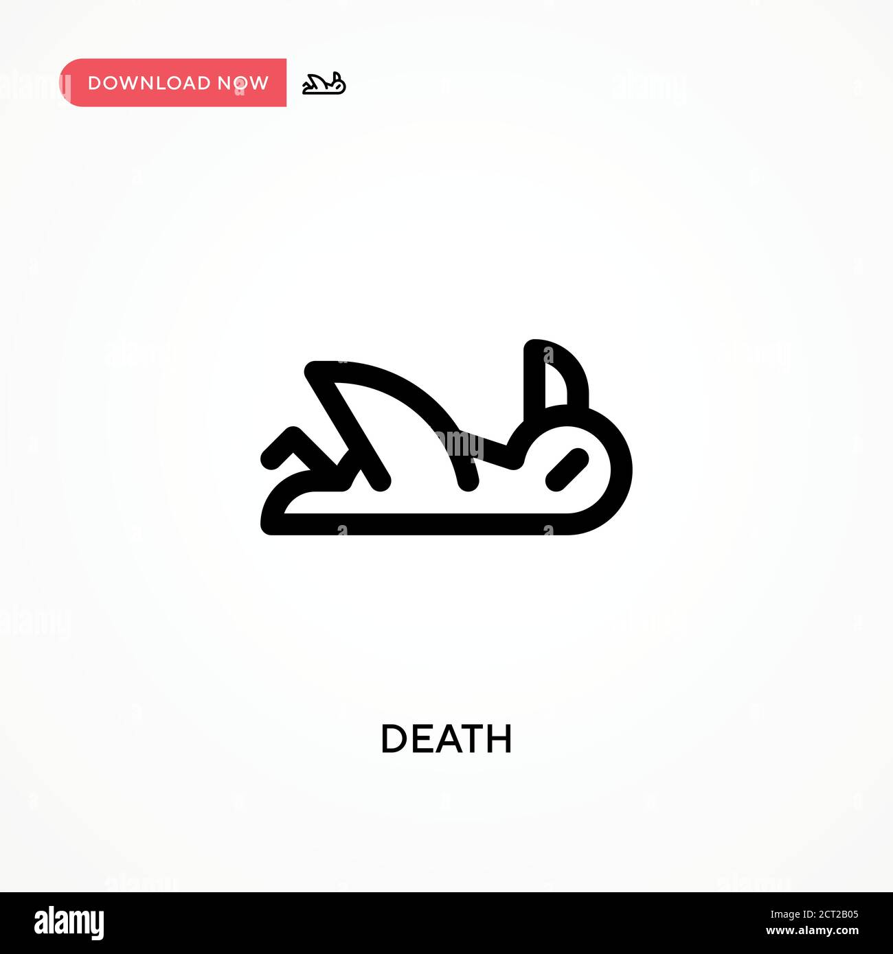 Death Simple vector icon. Modern, simple flat vector illustration for ...