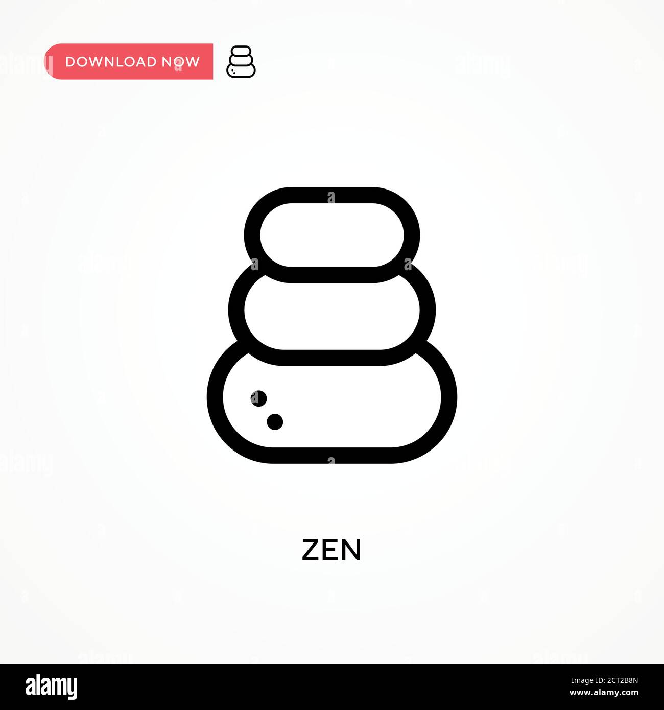 Zen Simple vector icon. Modern, simple flat vector illustration for web ...