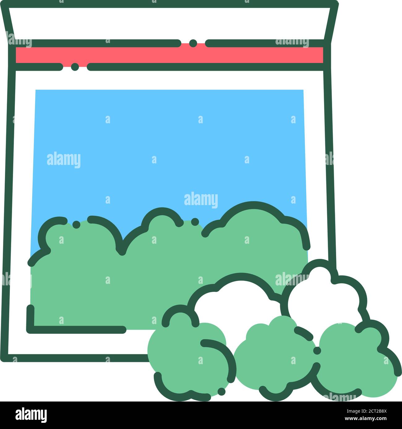 Marijuana color line icon. Cannabis product sign. Narcotic substance ...