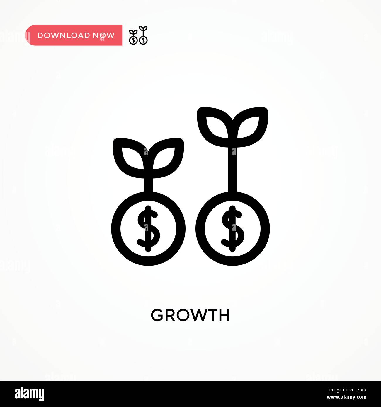 Growth Simple vector icon. Modern, simple flat vector illustration for ...