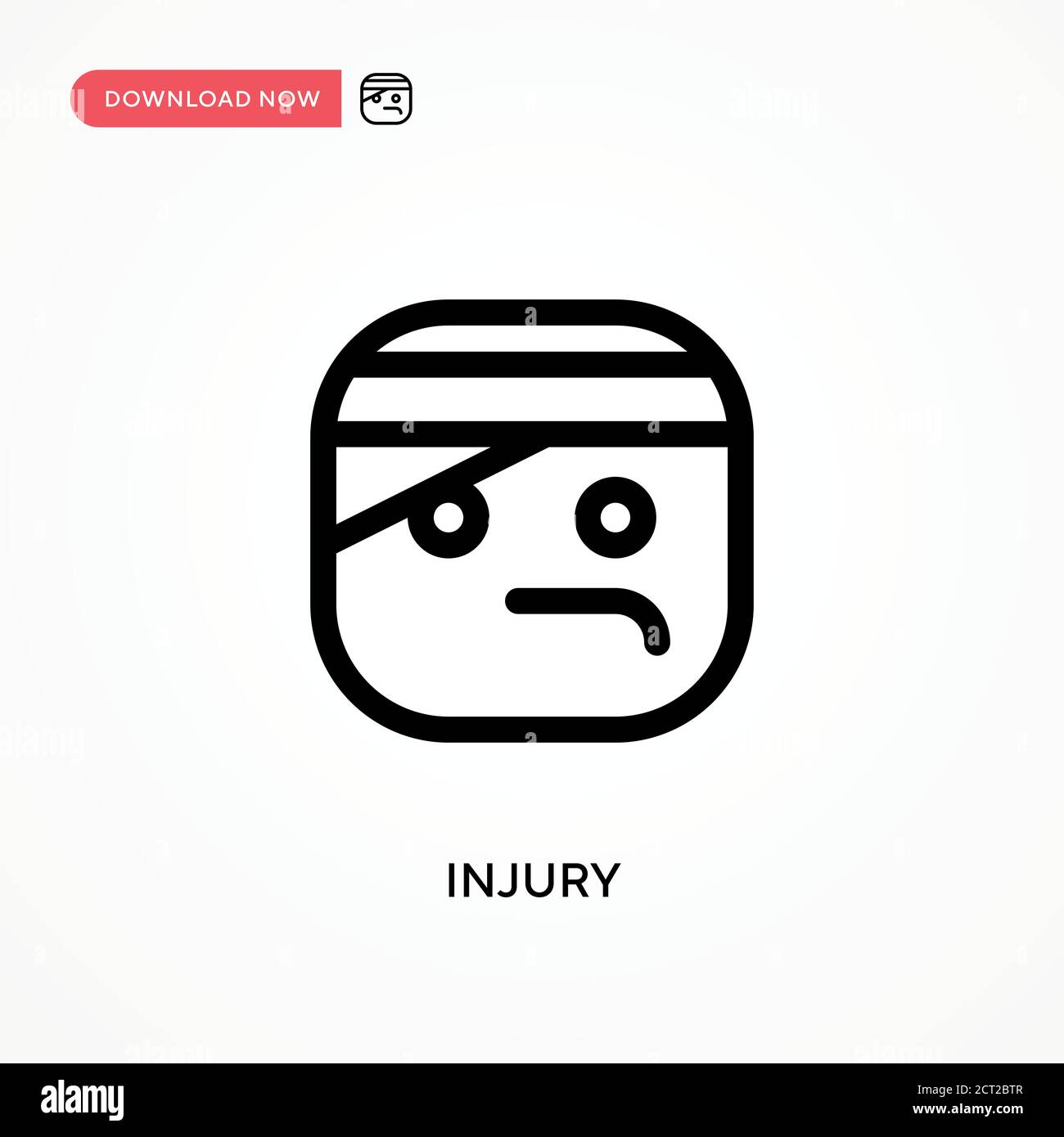 Injury Simple vector icon. Modern, simple flat vector illustration for ...