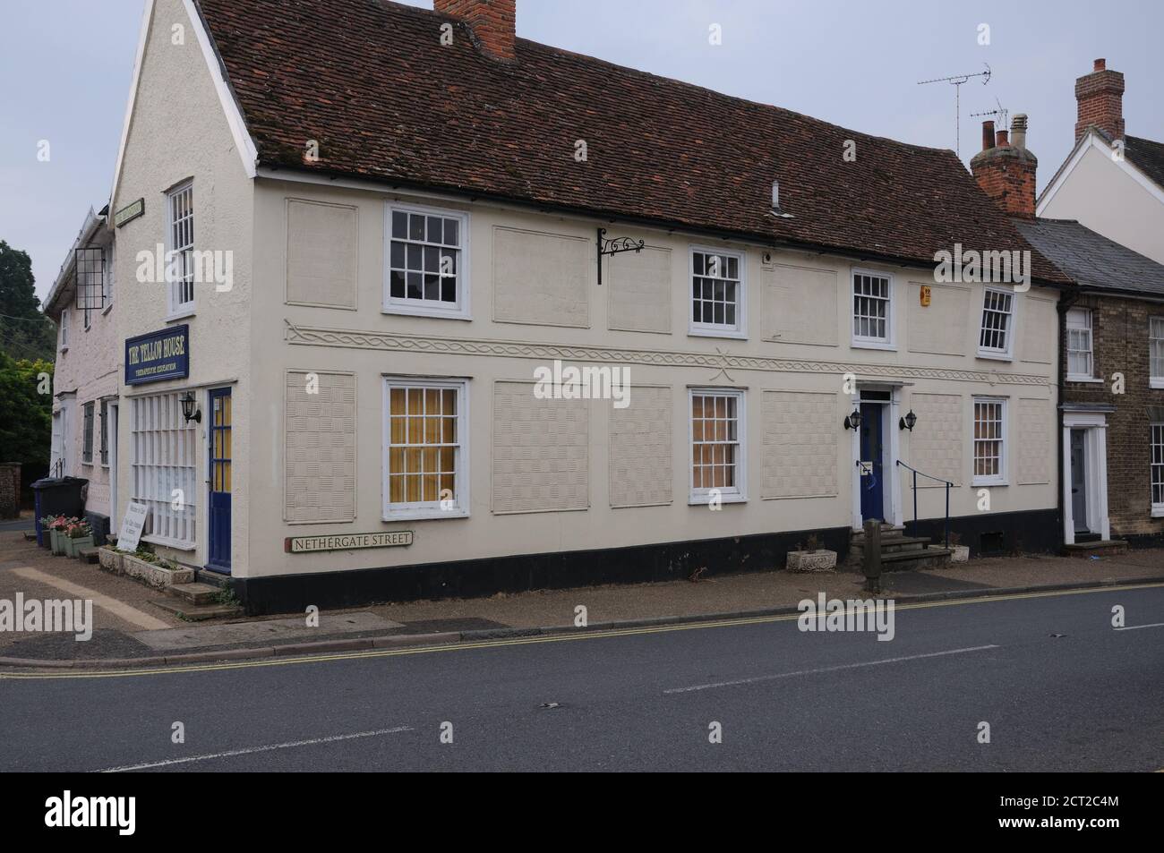 The Yellow House. Nethergate Street, Clare, Suffolk Stock Photo - Alamy