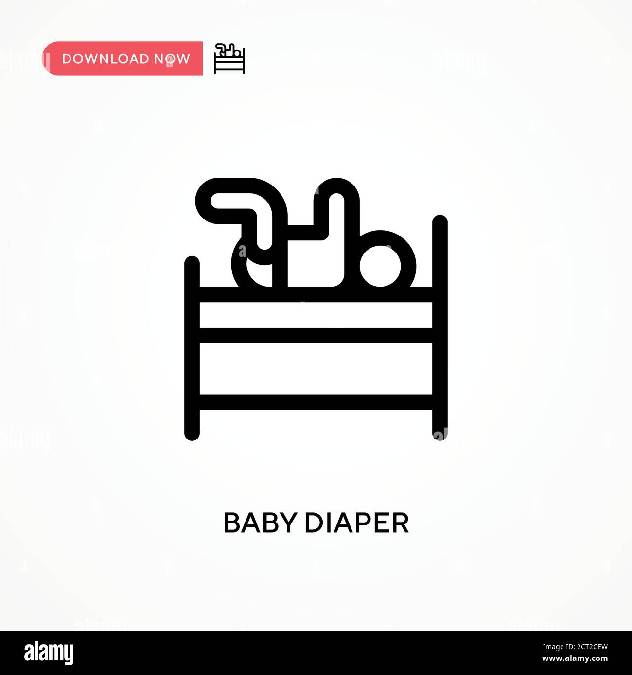 Baby diaper Simple vector icon. Modern, simple flat vector illustration ...