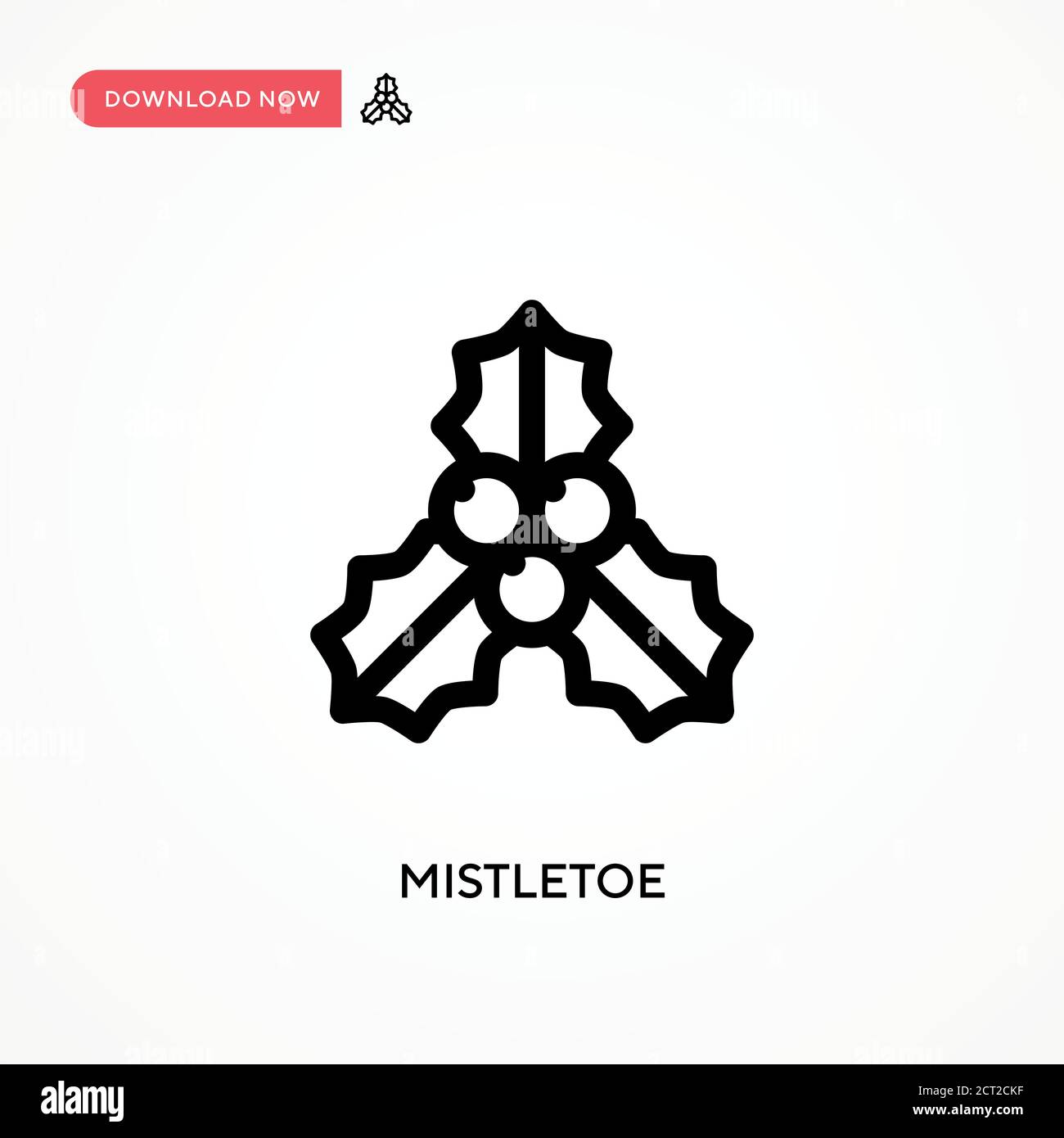 Mistletoe Simple vector icon. Modern, simple flat vector illustration ...