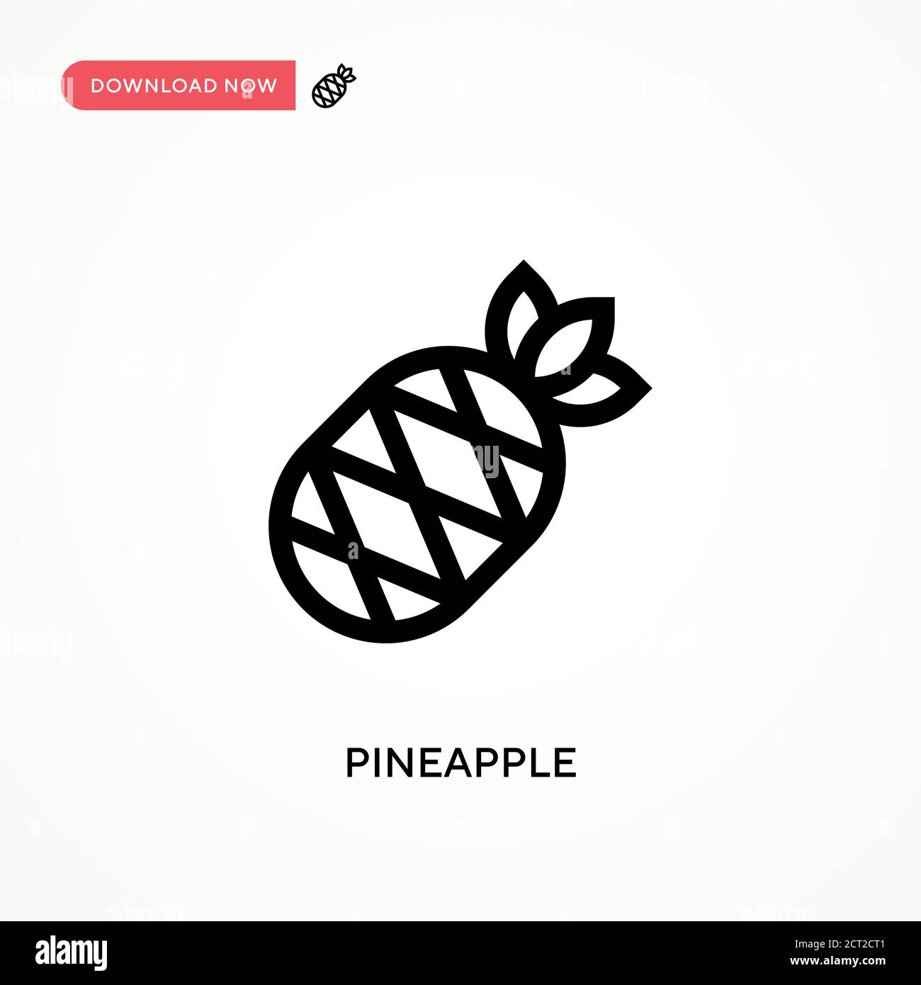 Pineapple Simple vector icon. Modern, simple flat vector illustration ...