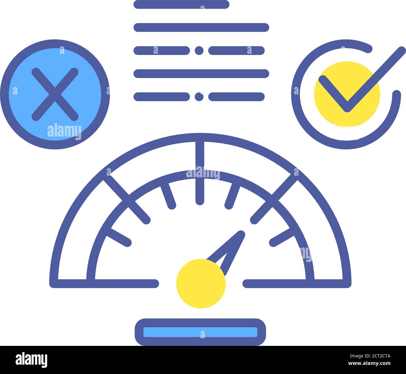 Approved answer color line icon. Accepted or confirmed concept. Sign ...