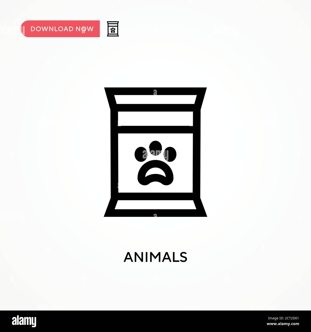 Animals Simple vector icon. Modern, simple flat vector illustration for ...
