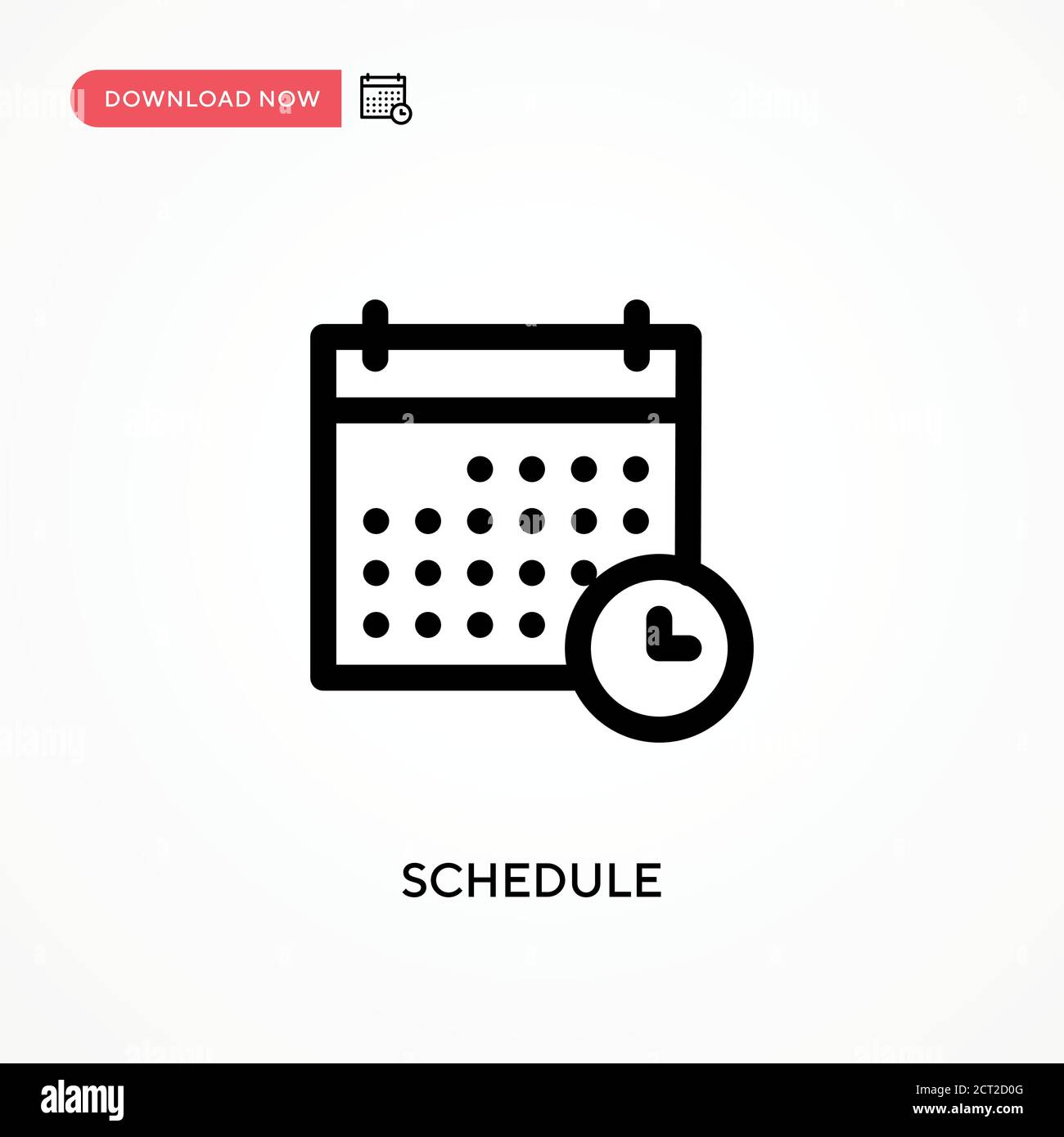 Schedule Simple vector icon. Modern, simple flat vector illustration ...