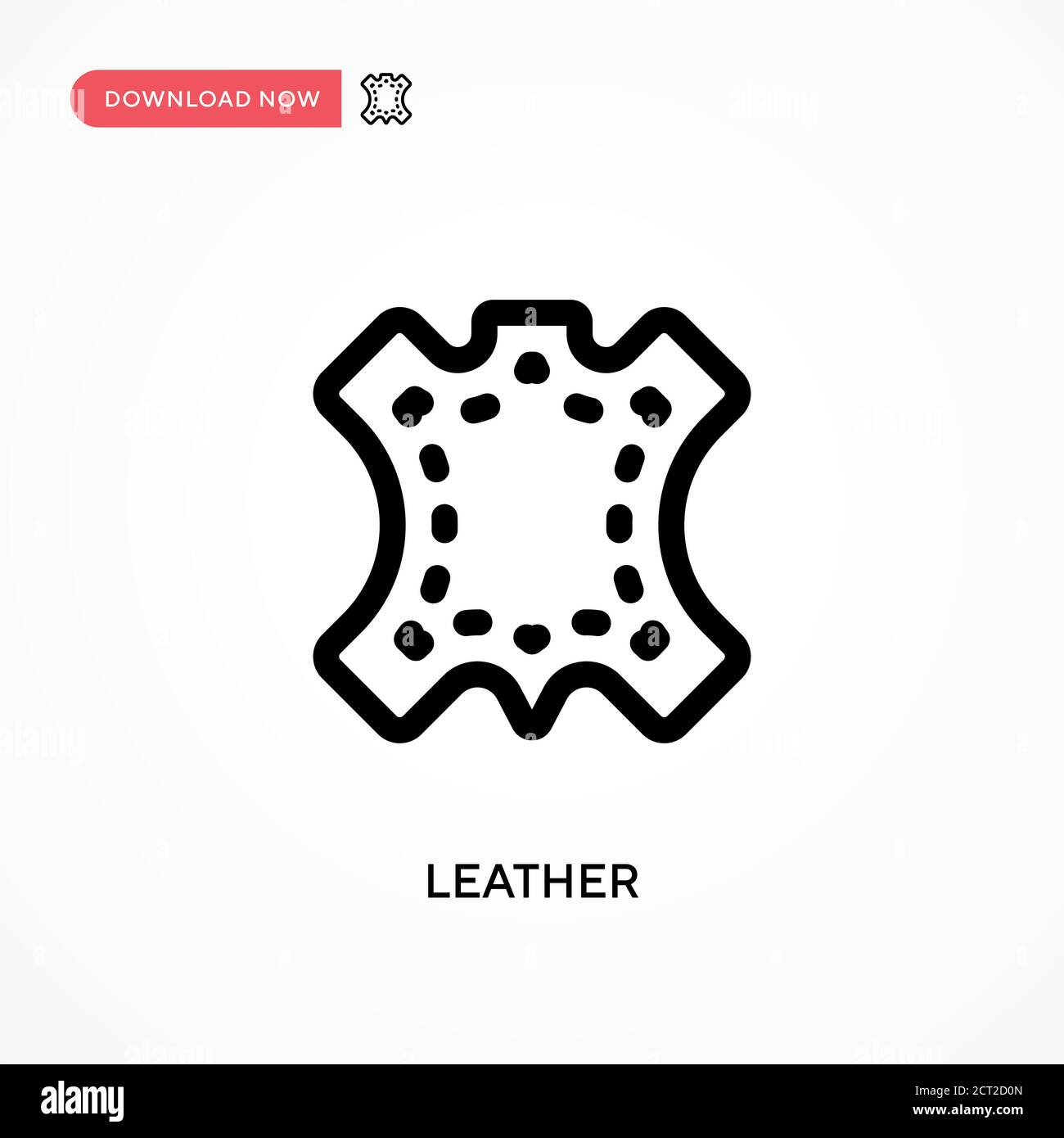 Leather Simple vector icon. Modern, simple flat vector illustration for ...