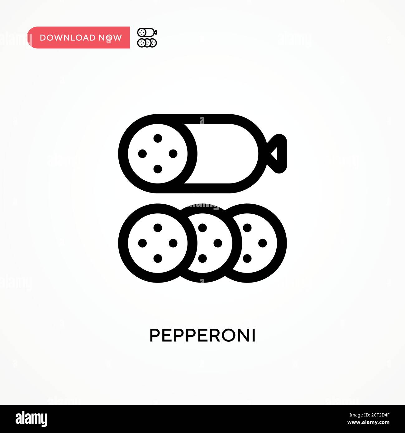 Pepperoni Simple vector icon. Modern, simple flat vector illustration for web site or mobile app ...