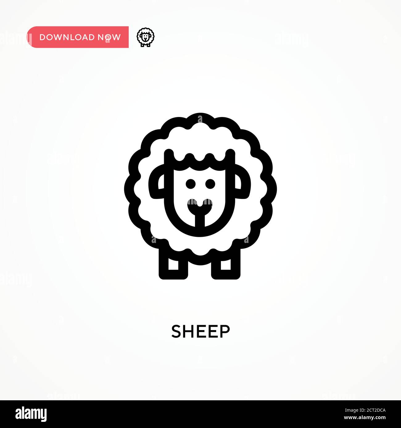 Sheep Simple vector icon. Modern, simple flat vector illustration for ...