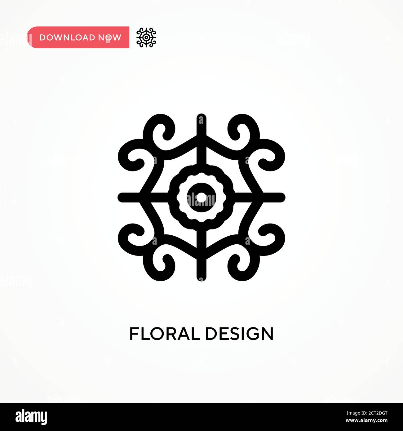 Floral design Simple vector icon. Modern, simple flat vector ...