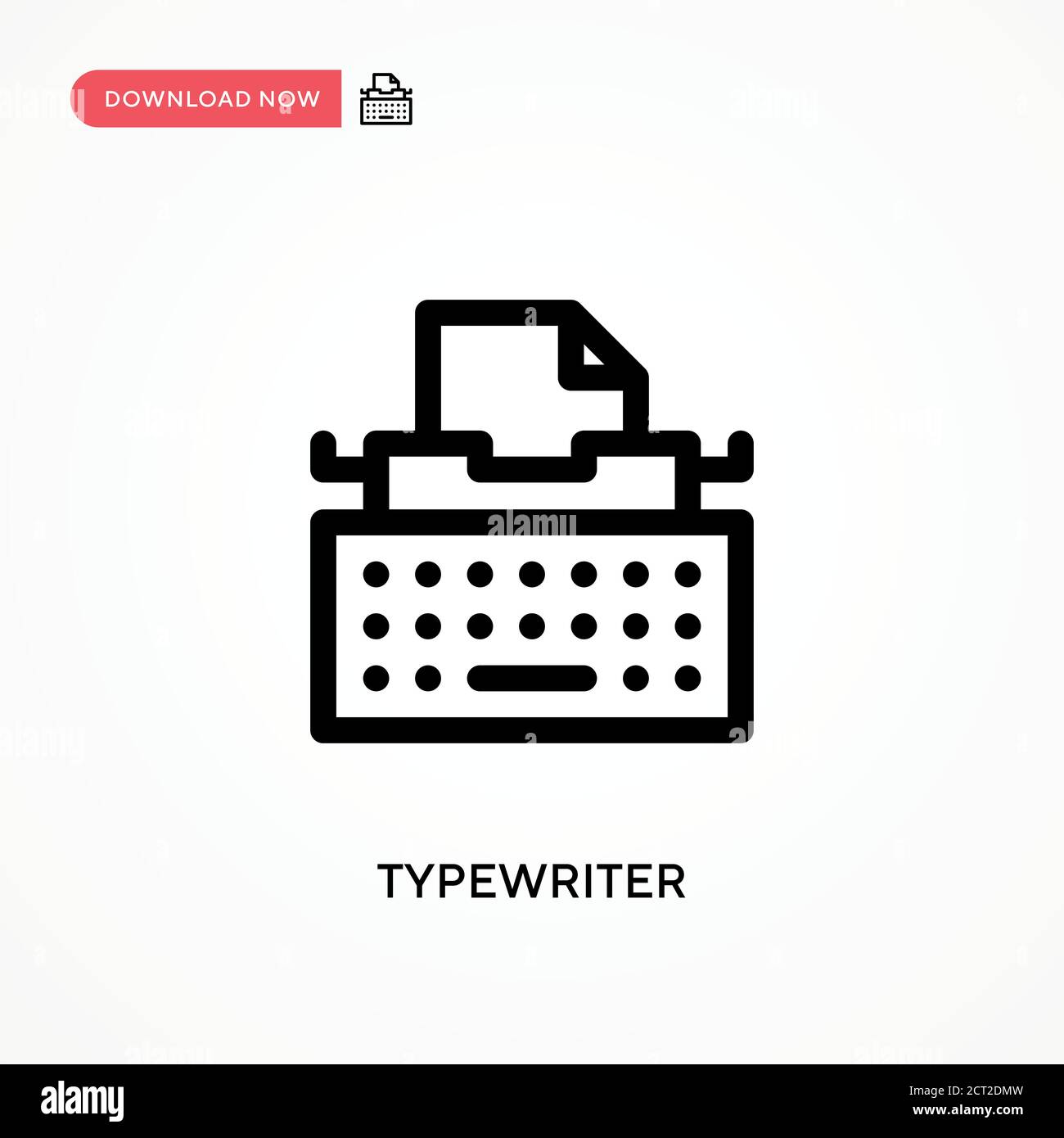 Typewriter Simple vector icon. Modern, simple flat vector illustration ...