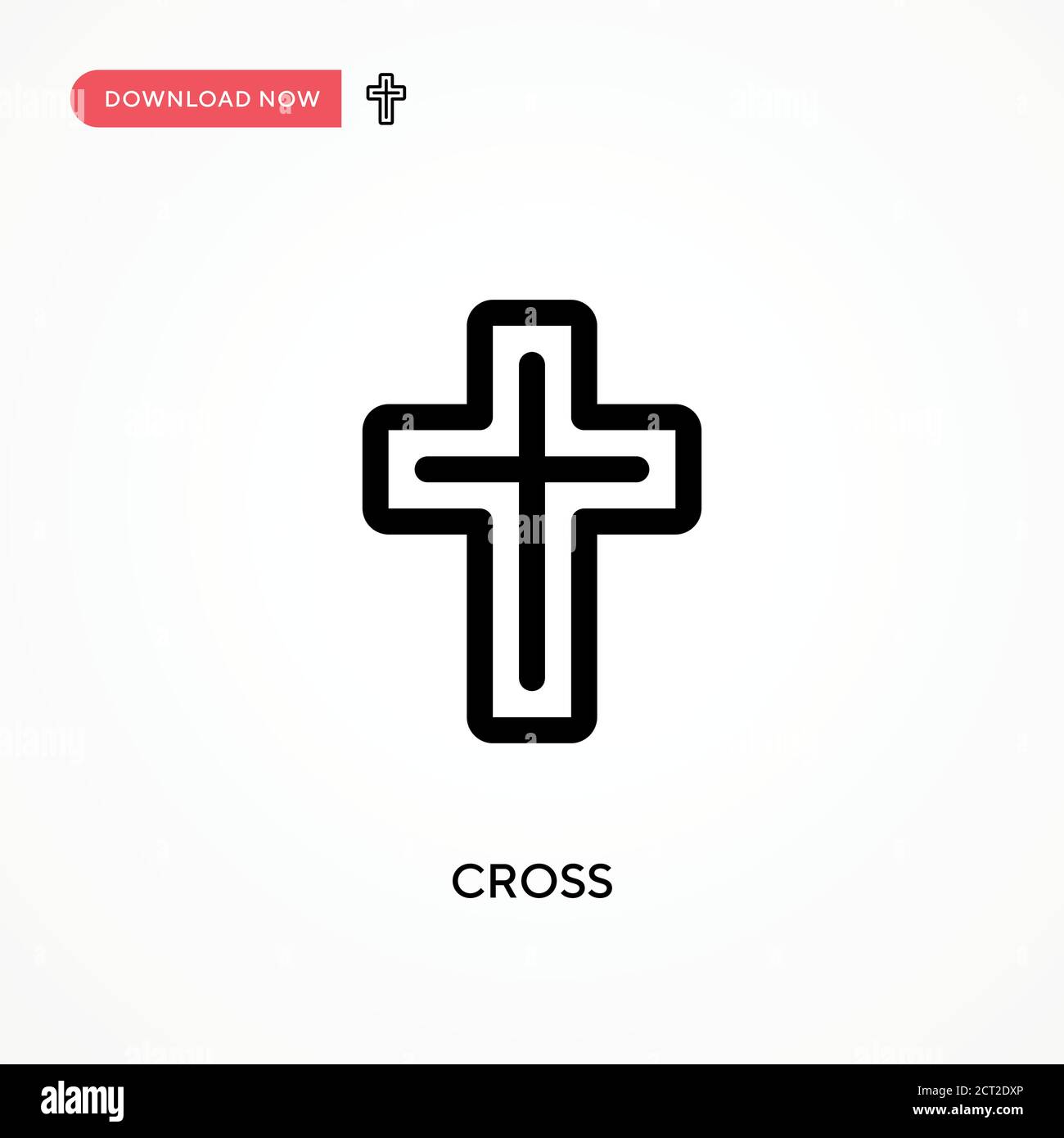 Cross Simple vector icon. Modern, simple flat vector illustration for ...