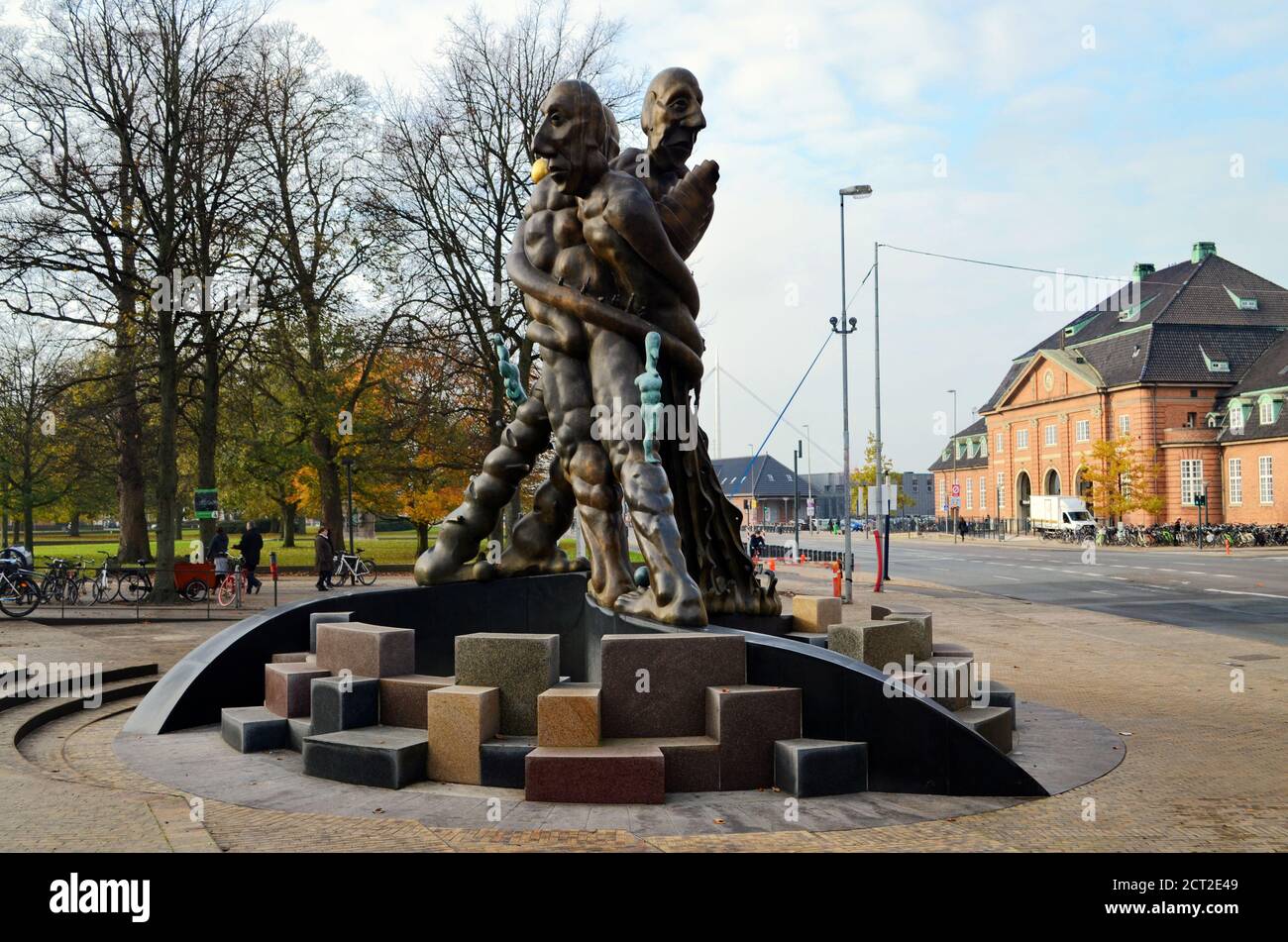 Denmark - Odense Statue across from the Train Station Stock Photo - Alamy