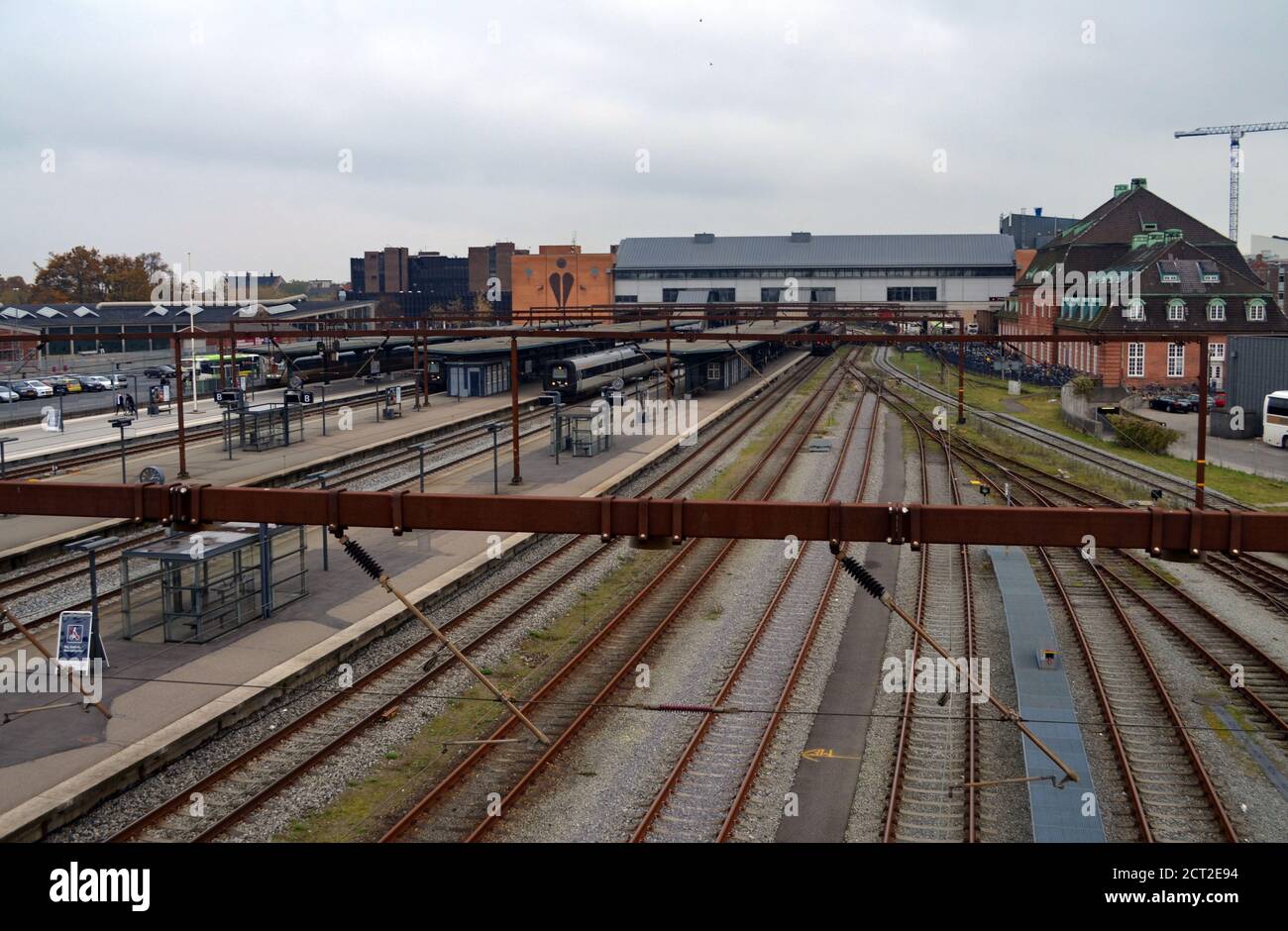 Denmark - Odense Train Tracks from Byens Bro Stock Photo - Alamy
