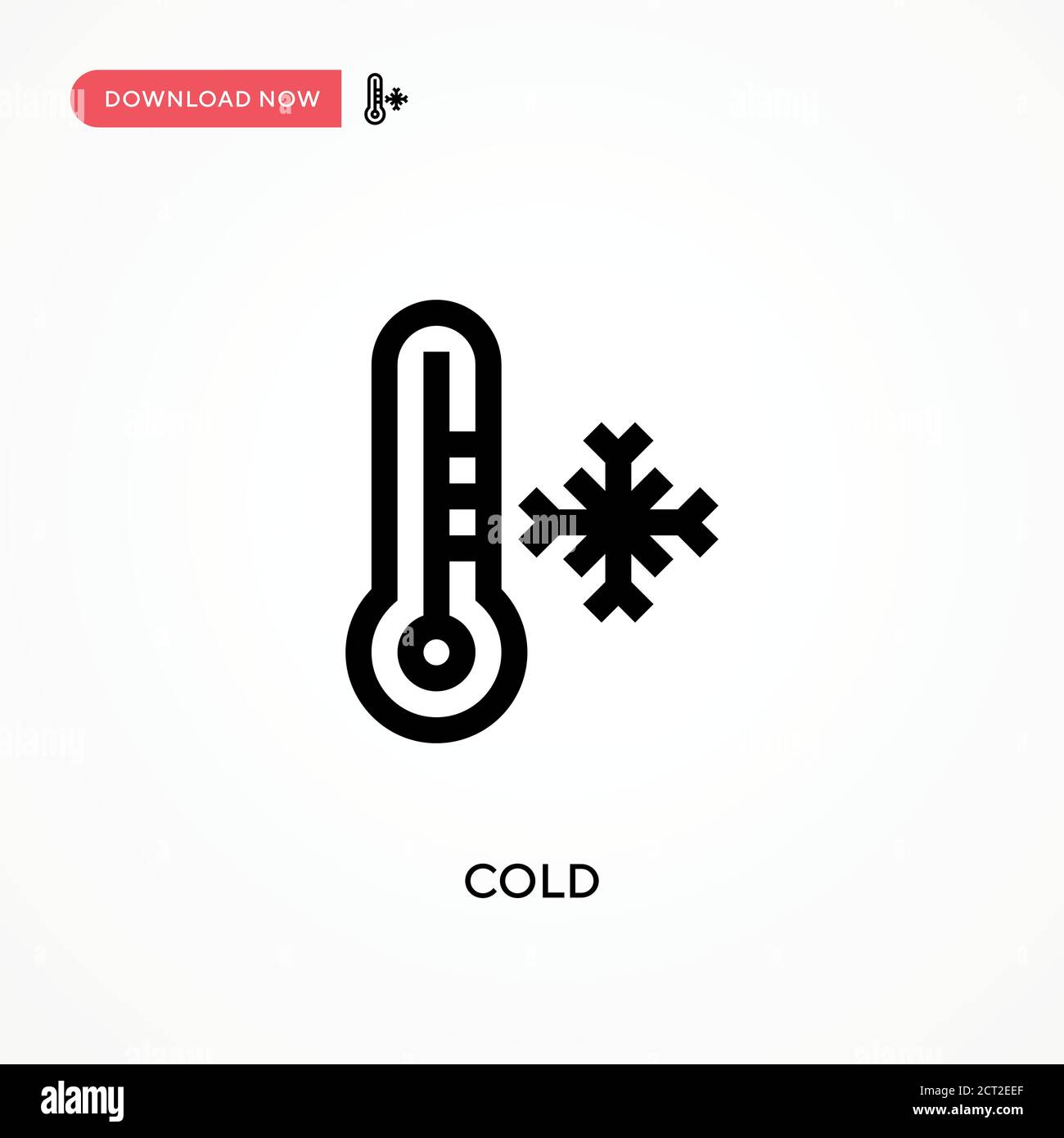 Cold Simple vector icon. Modern, simple flat vector illustration for ...