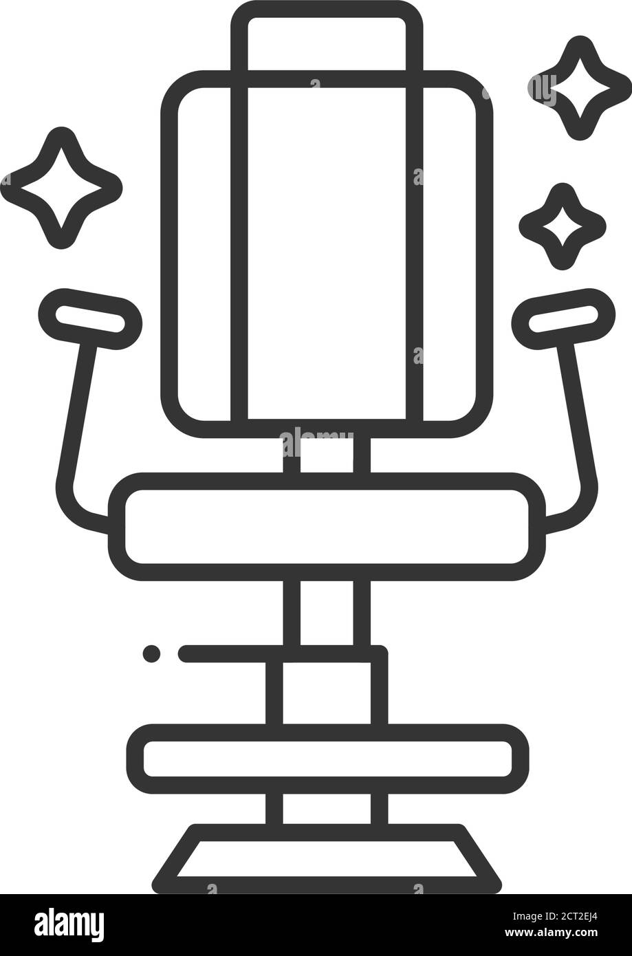 Hairdresser's chair black line icon. Furniture for beauty salon ...