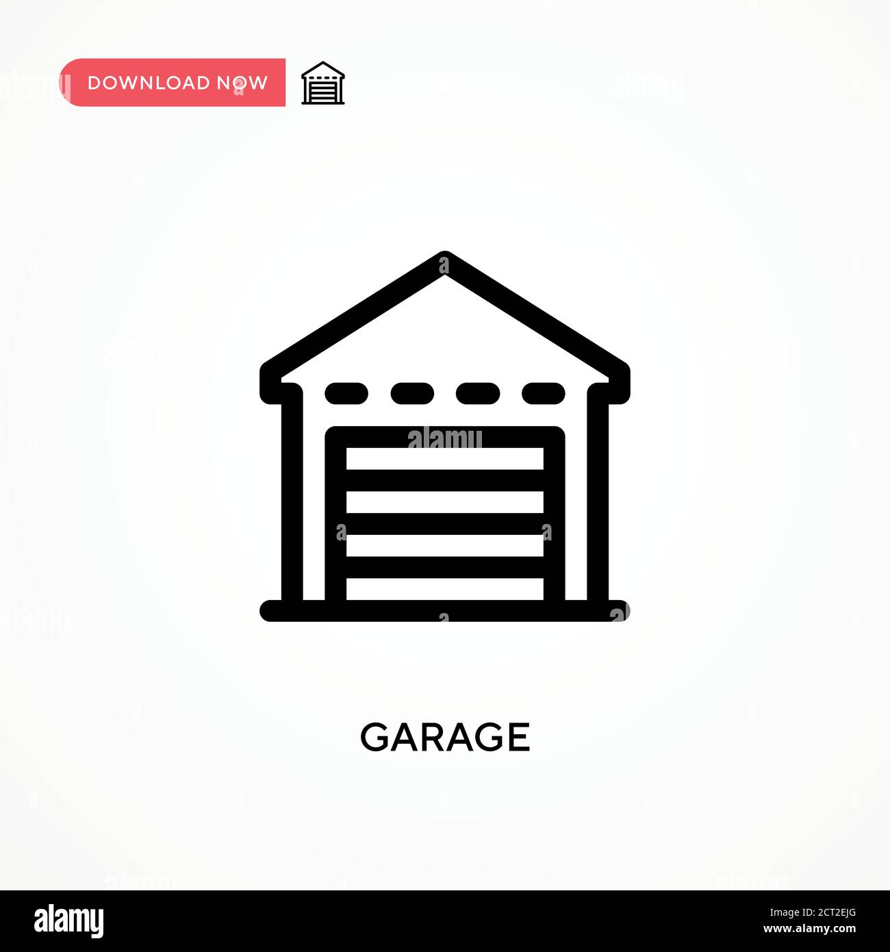 Garage Simple vector icon. Modern, simple flat vector illustration for ...