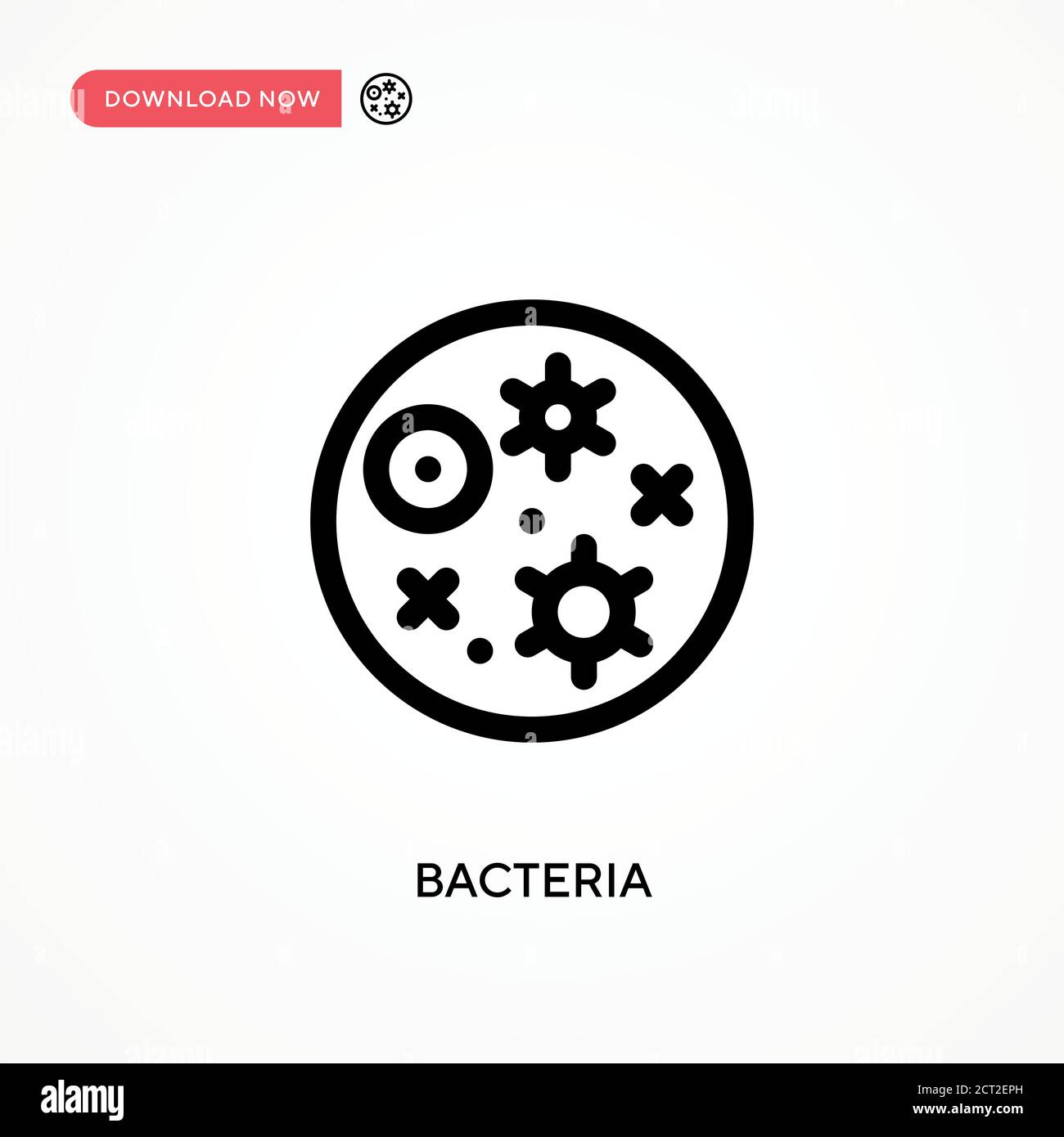 Bacteria Simple vector icon. Modern, simple flat vector illustration ...