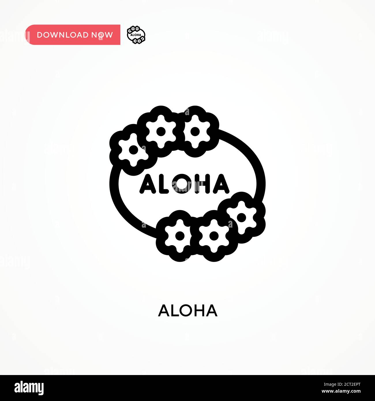 Aloha Simple vector icon. Modern, simple flat vector illustration for ...