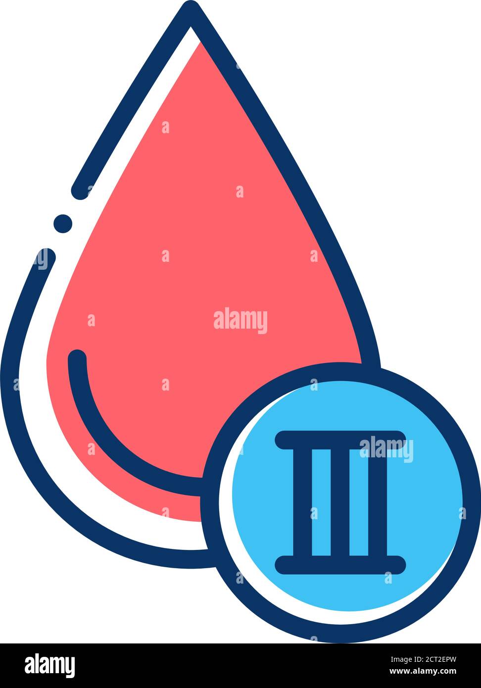 3 blood group color line icon. Donation, charity concept. Blood banking ...