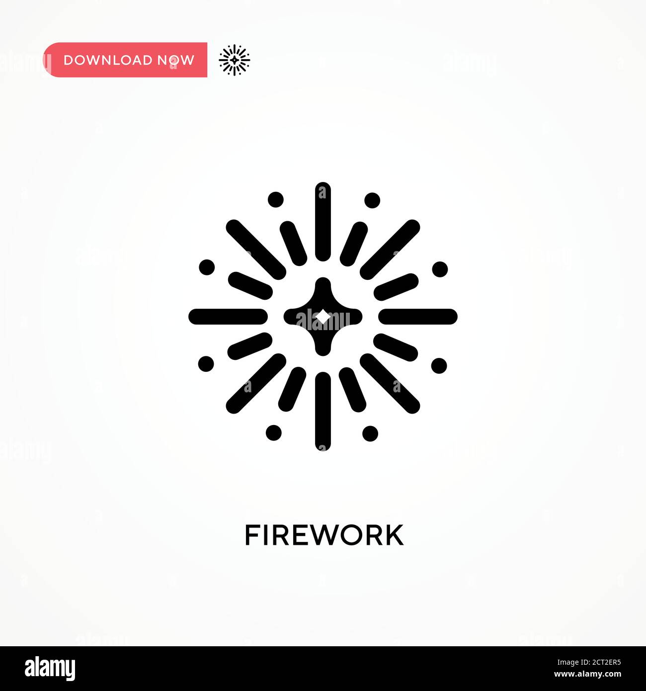 Firework Simple vector icon. Modern, simple flat vector illustration ...