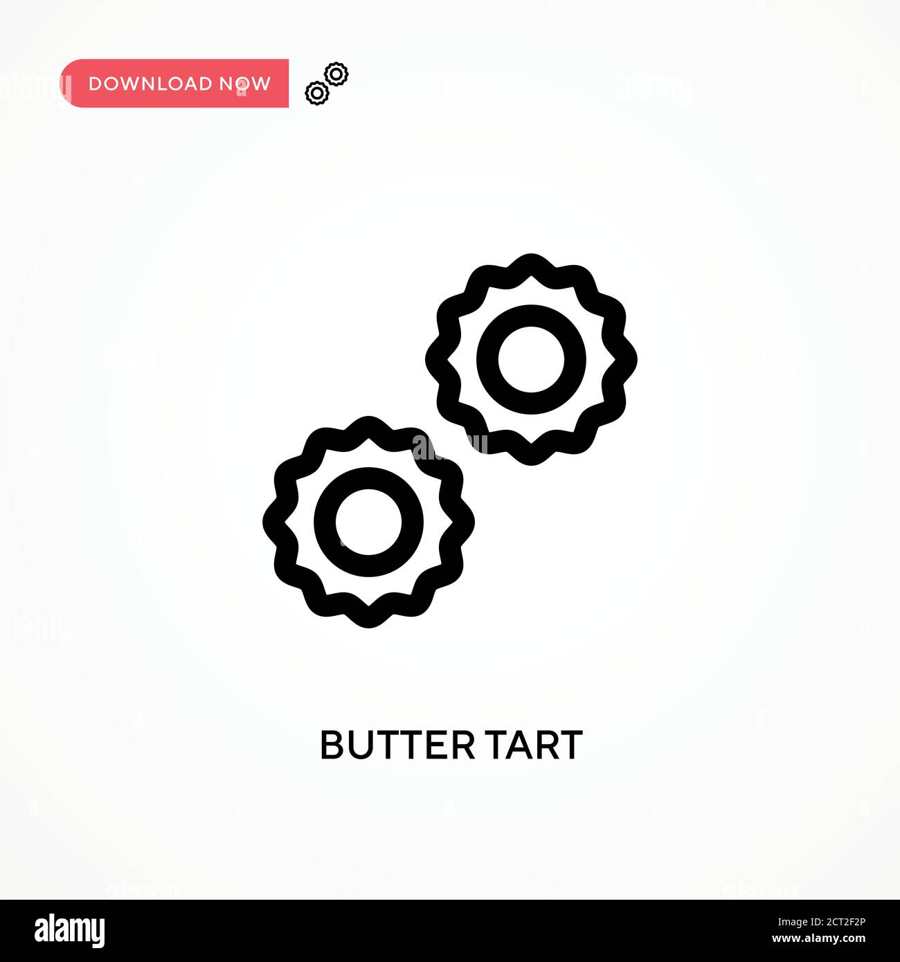 Butter tart Simple vector icon. Modern, simple flat vector illustration for web site or mobile ...