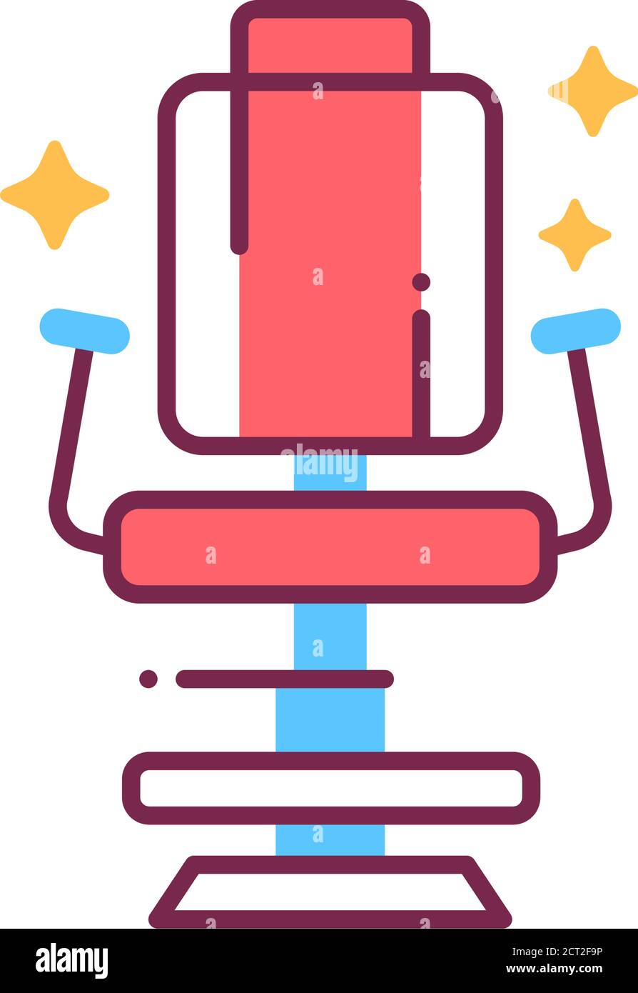 Hairdresser's chair color line icon. Furniture for beauty salon ...