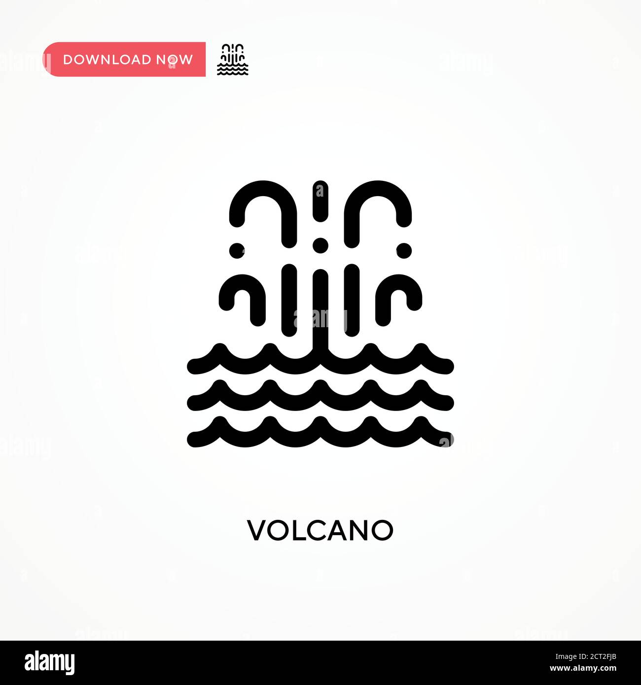 Volcano Simple vector icon. Modern, simple flat vector illustration for ...