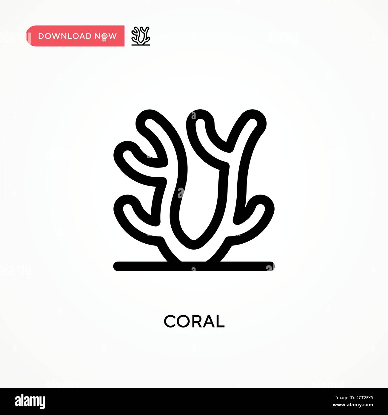 Coral Simple vector icon. Modern, simple flat vector illustration for ...