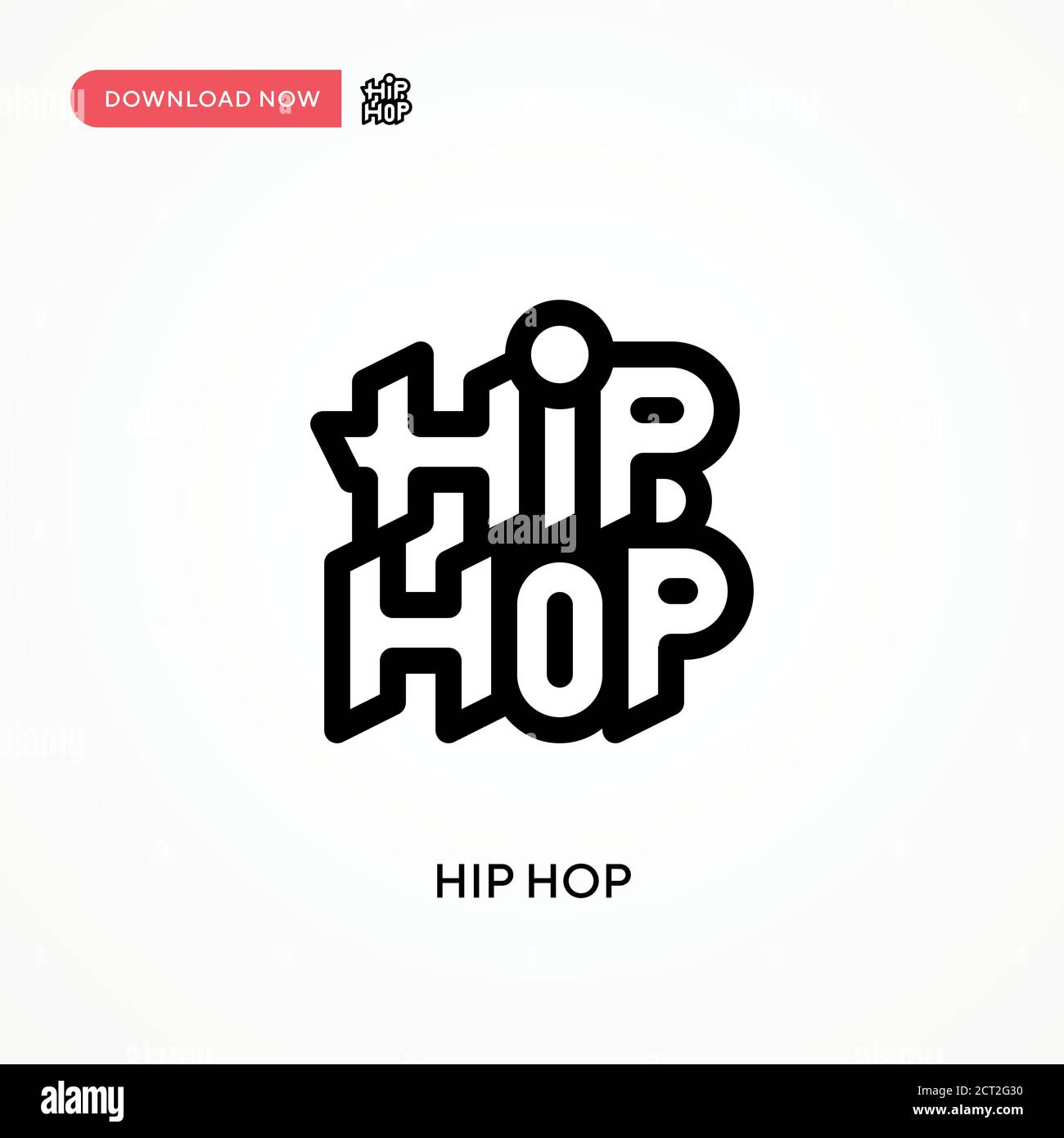 Hip hop Simple vector icon. Modern, simple flat vector illustration for ...