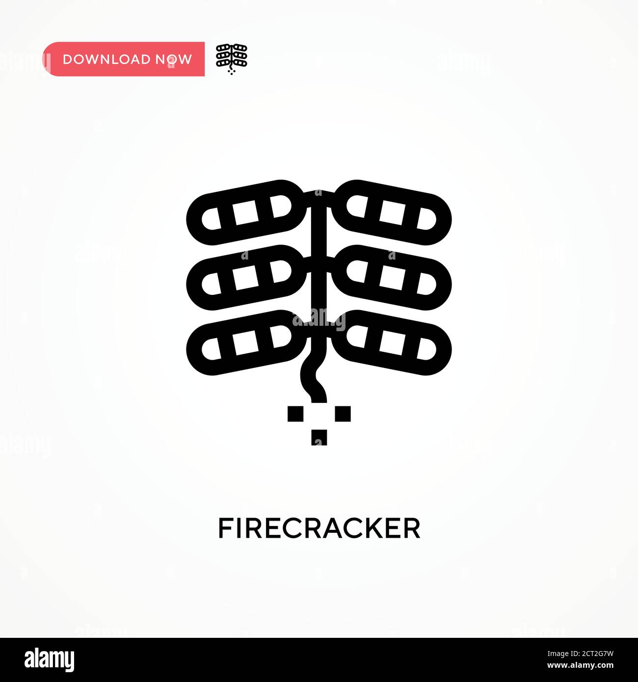 Firecracker Simple vector icon. Modern, simple flat vector illustration ...