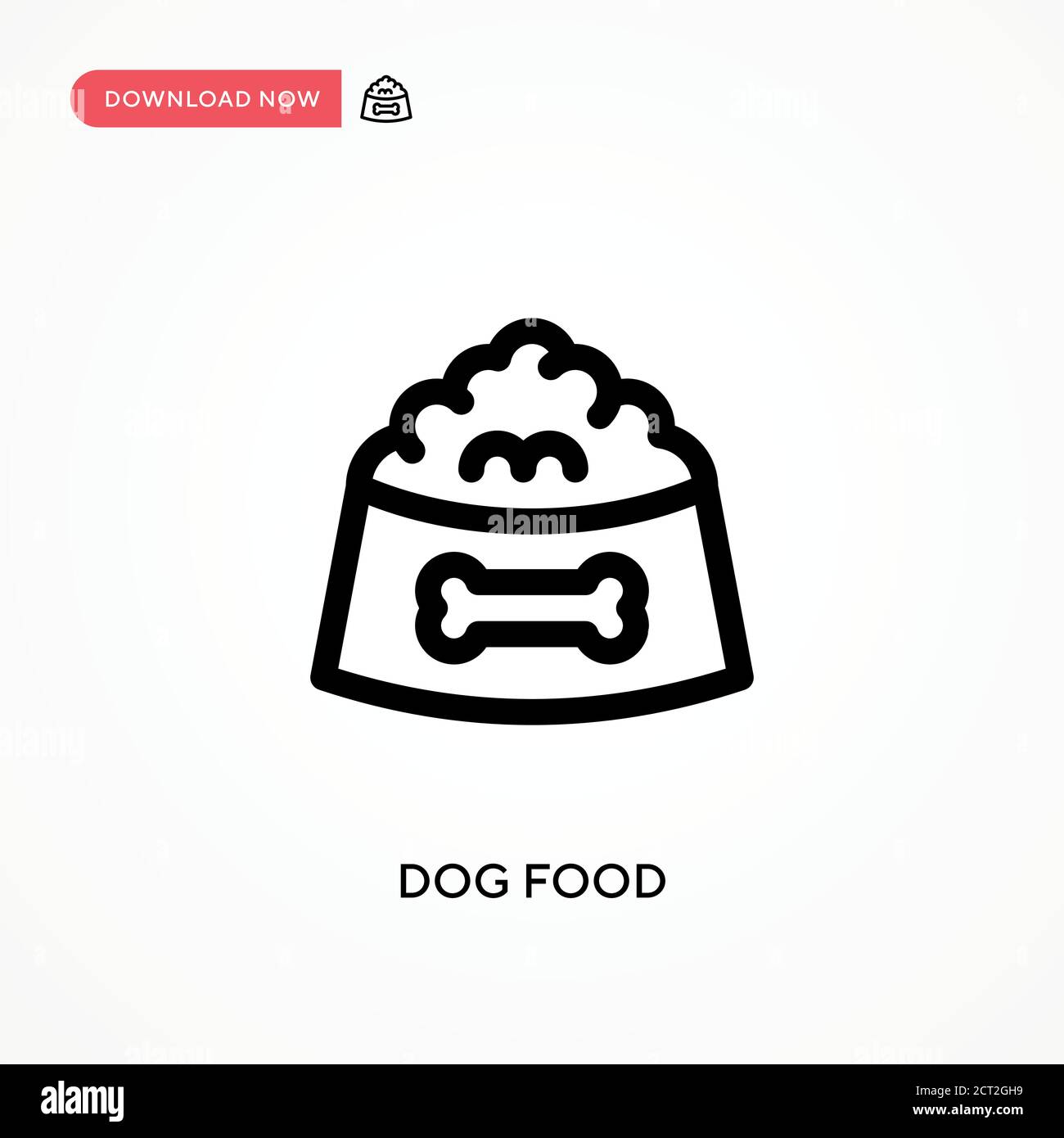 Dog food Simple vector icon. Modern, simple flat vector illustration ...