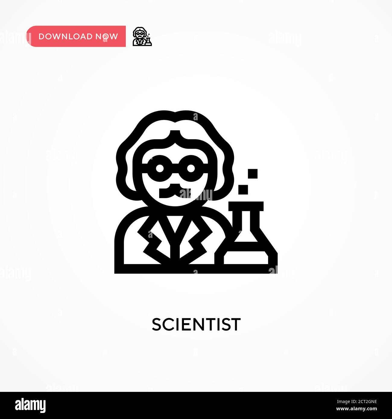 Scientist Simple vector icon. Modern, simple flat vector illustration ...