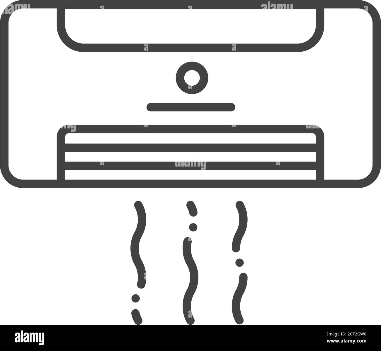 Air conditioner black line icon. Hotel amenities sign. Pictogram for ...