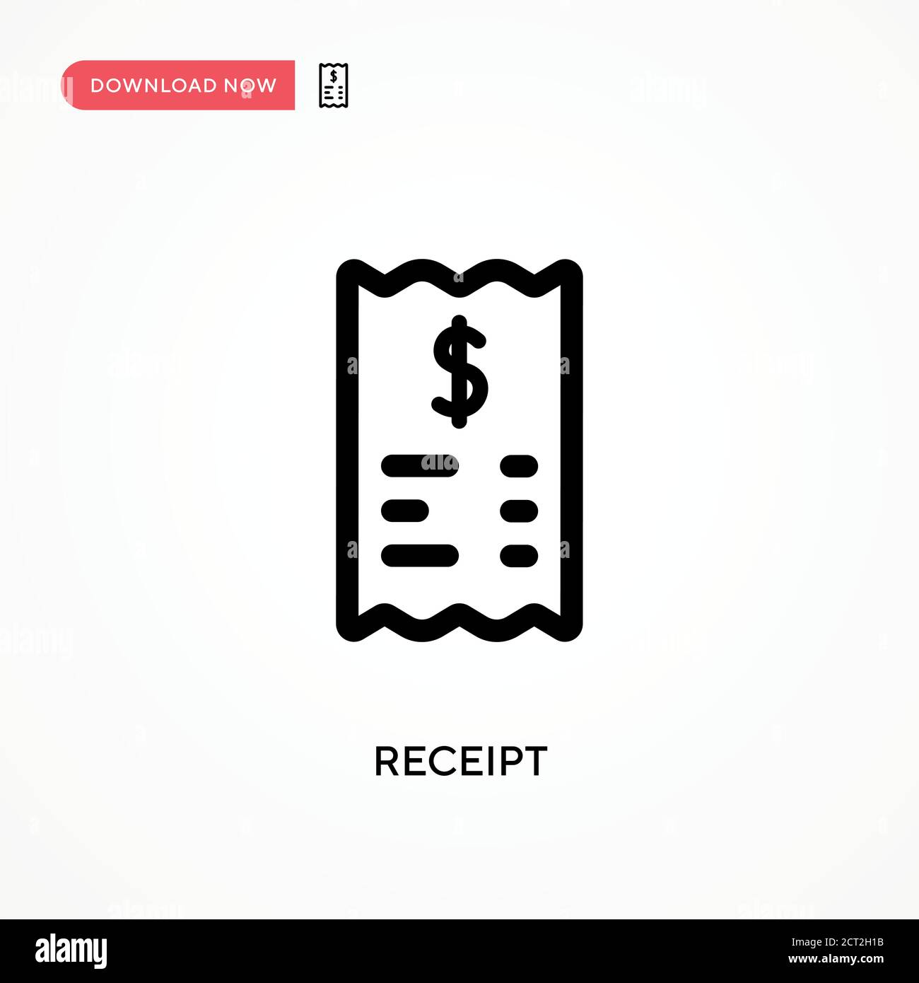 Receipt Simple vector icon. Modern, simple flat vector illustration for ...