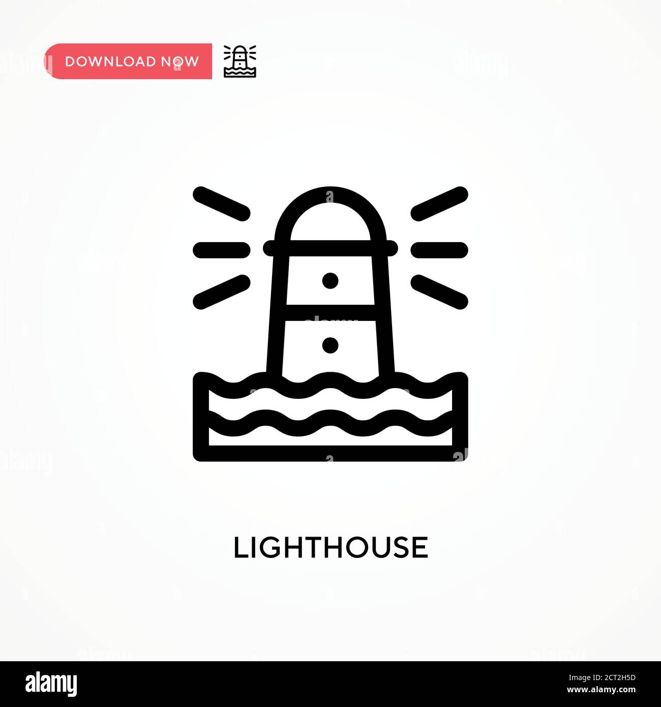 Lighthouse Simple vector icon. Modern, simple flat vector illustration ...
