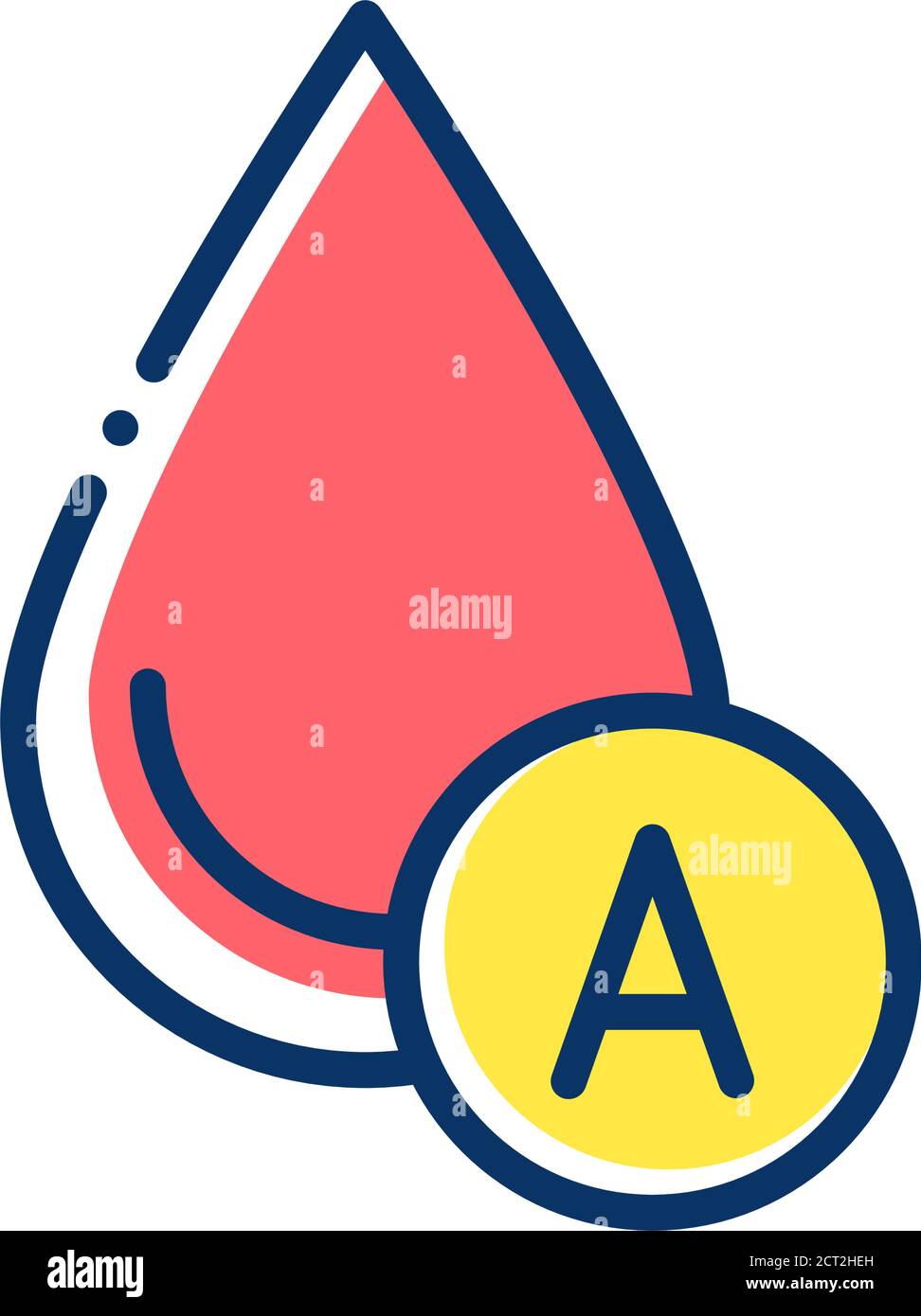 A blood group color line icon. Donorship concept. Pictogram for web ...
