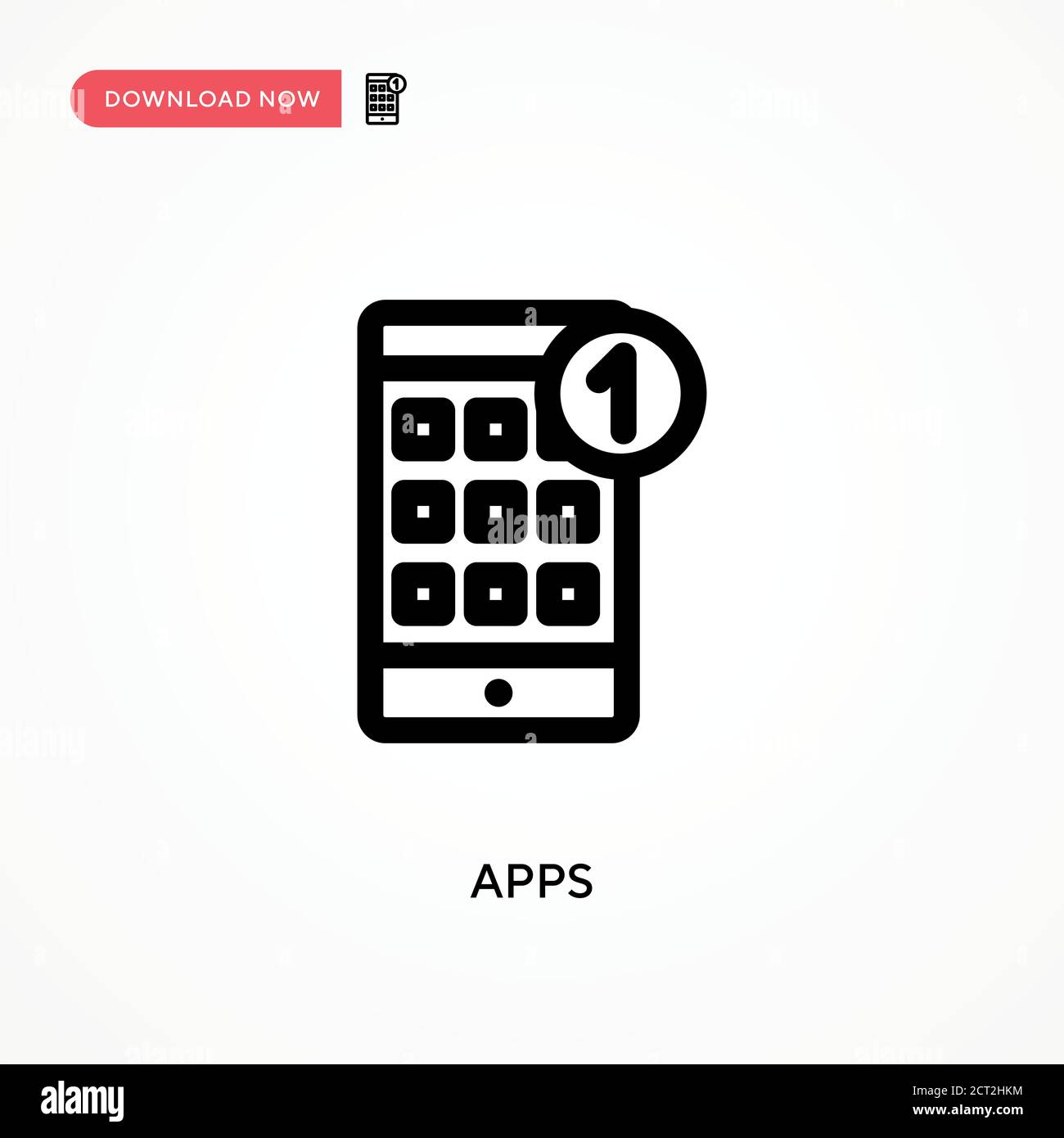 Apps Simple vector icon. Modern, simple flat vector illustration for ...