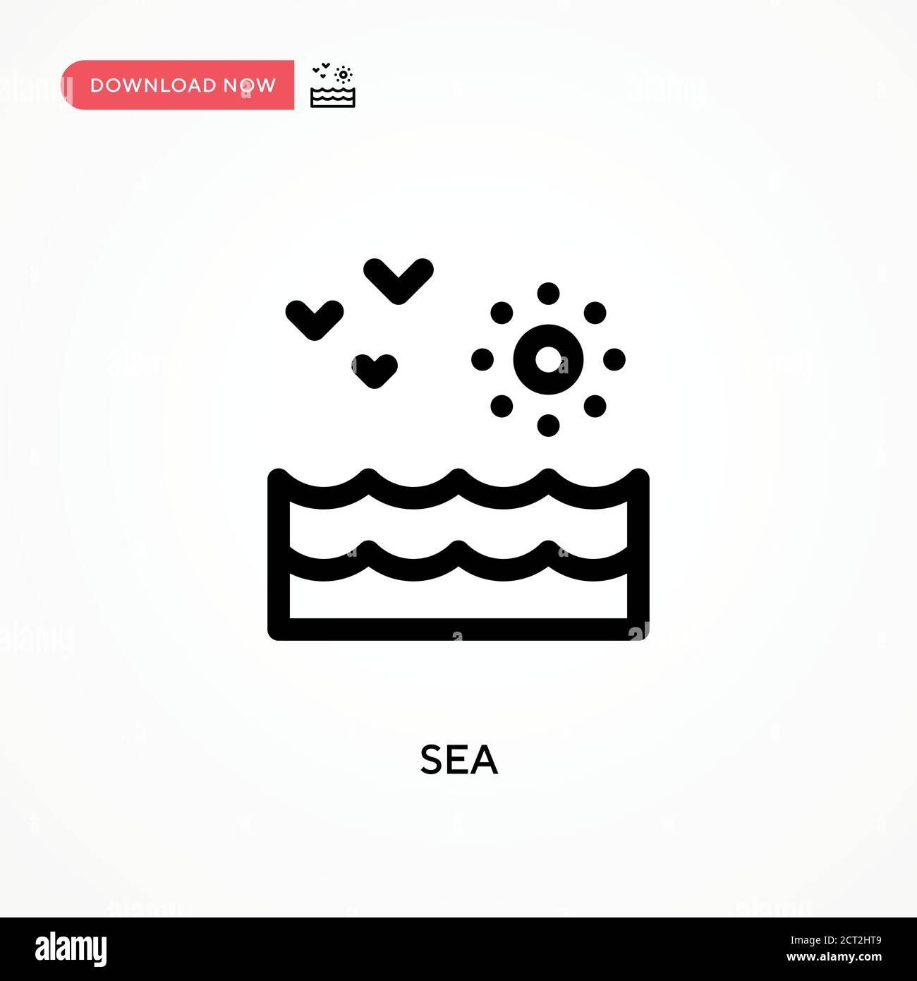 Sea Simple vector icon. Modern, simple flat vector illustration for web ...