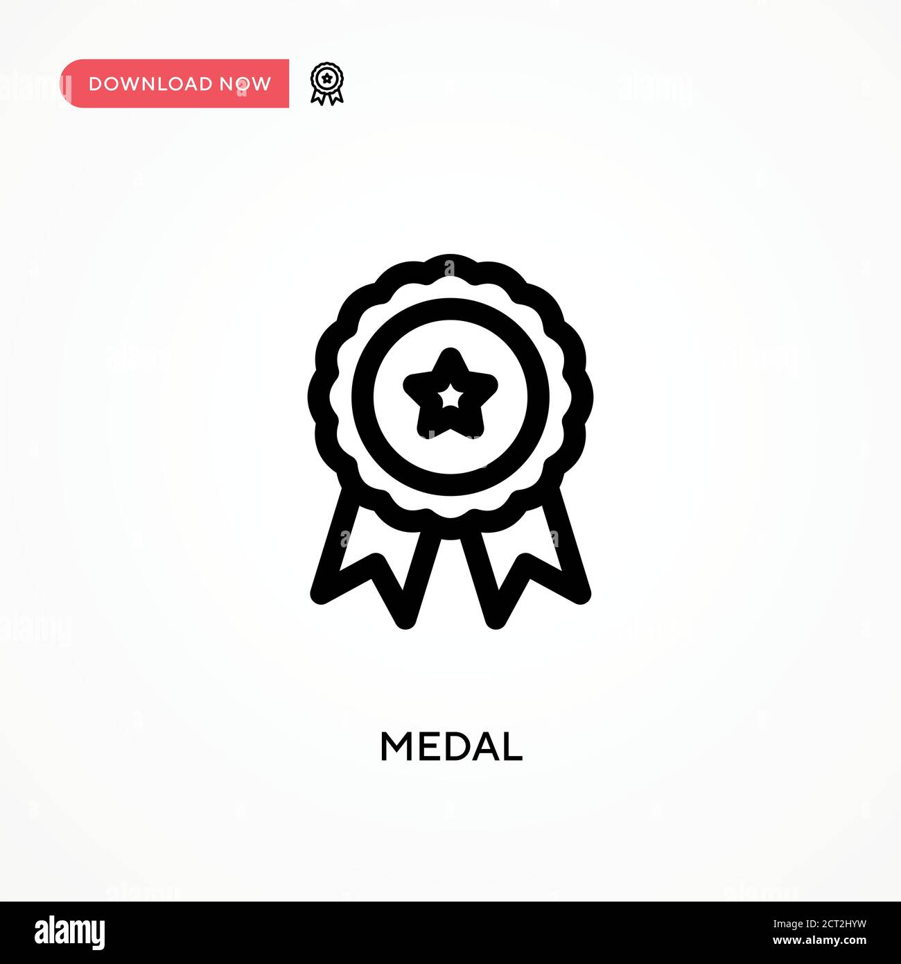 Medal Simple vector icon. Modern, simple flat vector illustration for ...